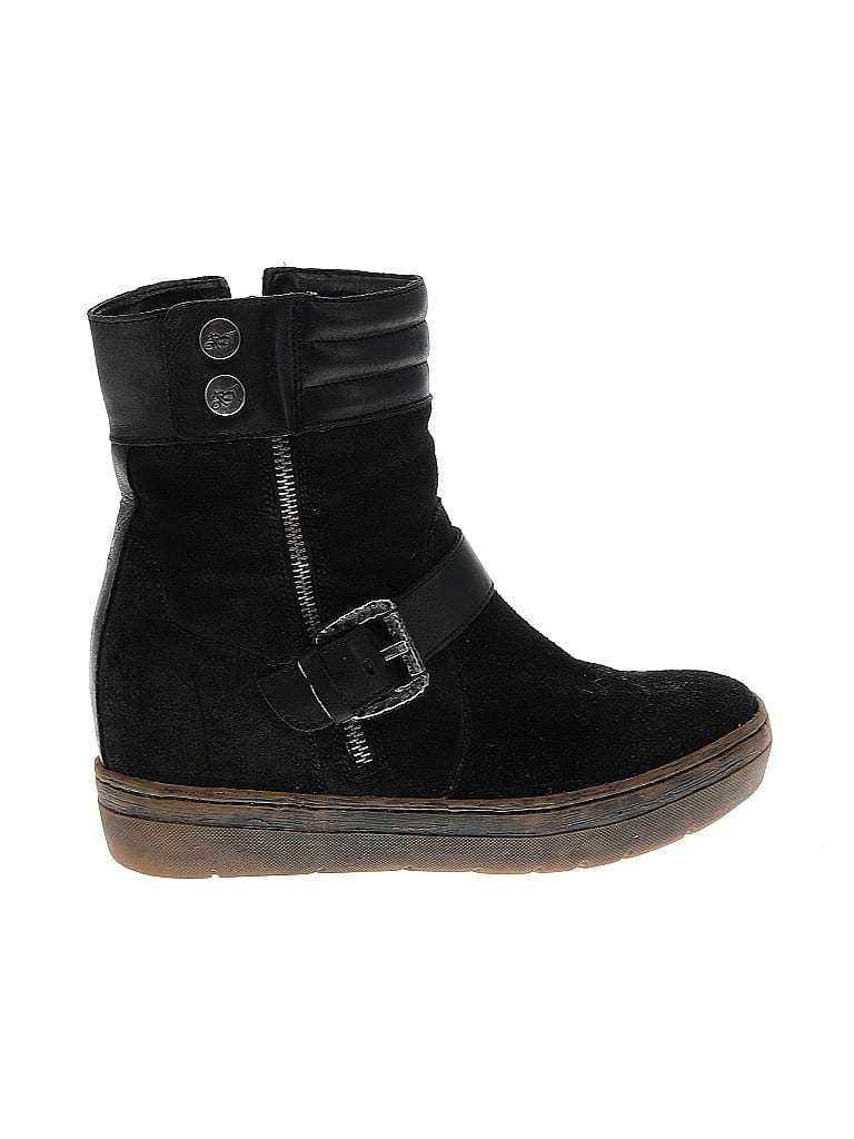 otBt 100% Leather Solid Black Boots Size 8 - 51% off | ThredUp