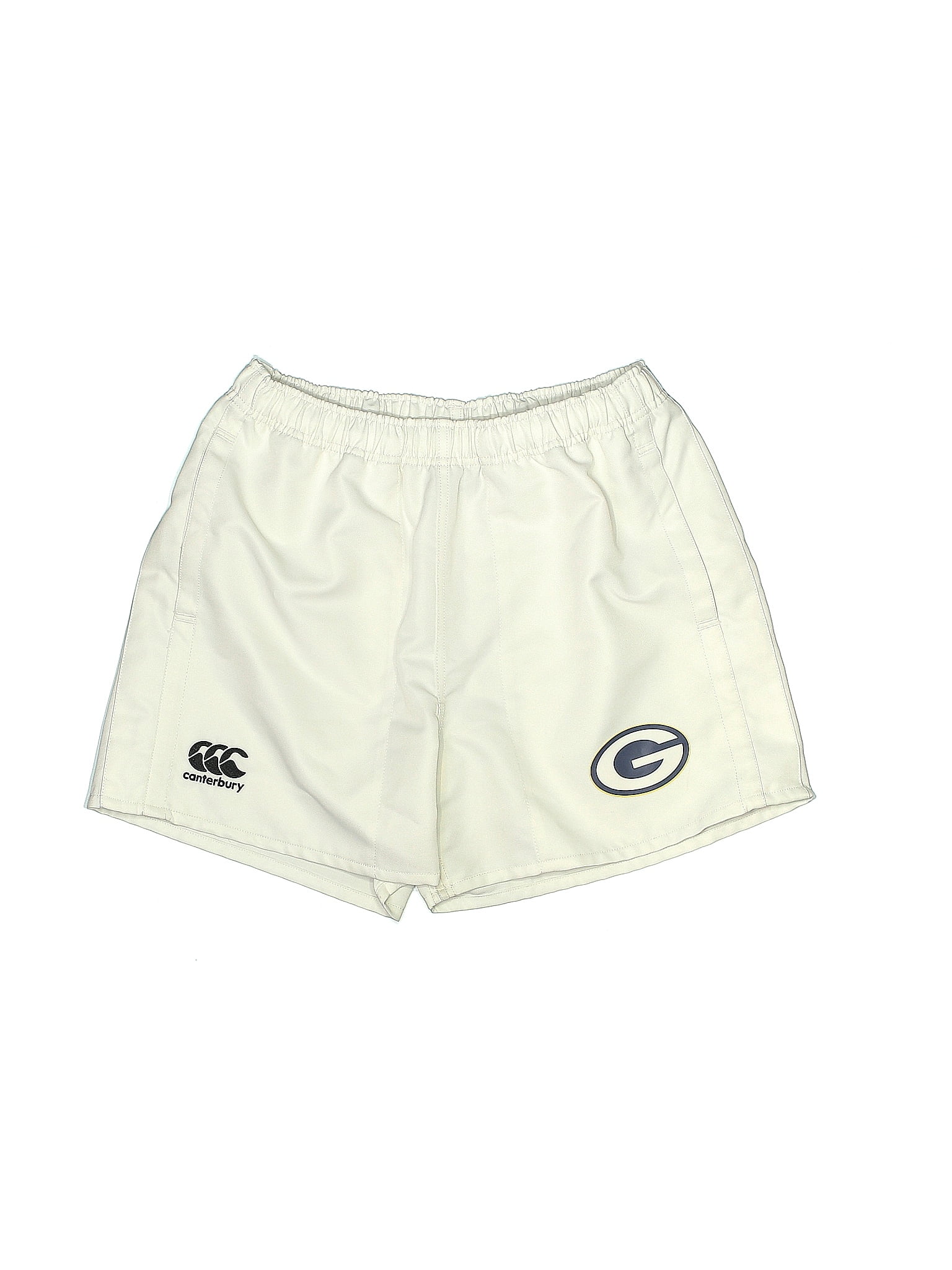 Assorted Brands 100% Polyester Solid Ivory Athletic Shorts Size L - 36% ...