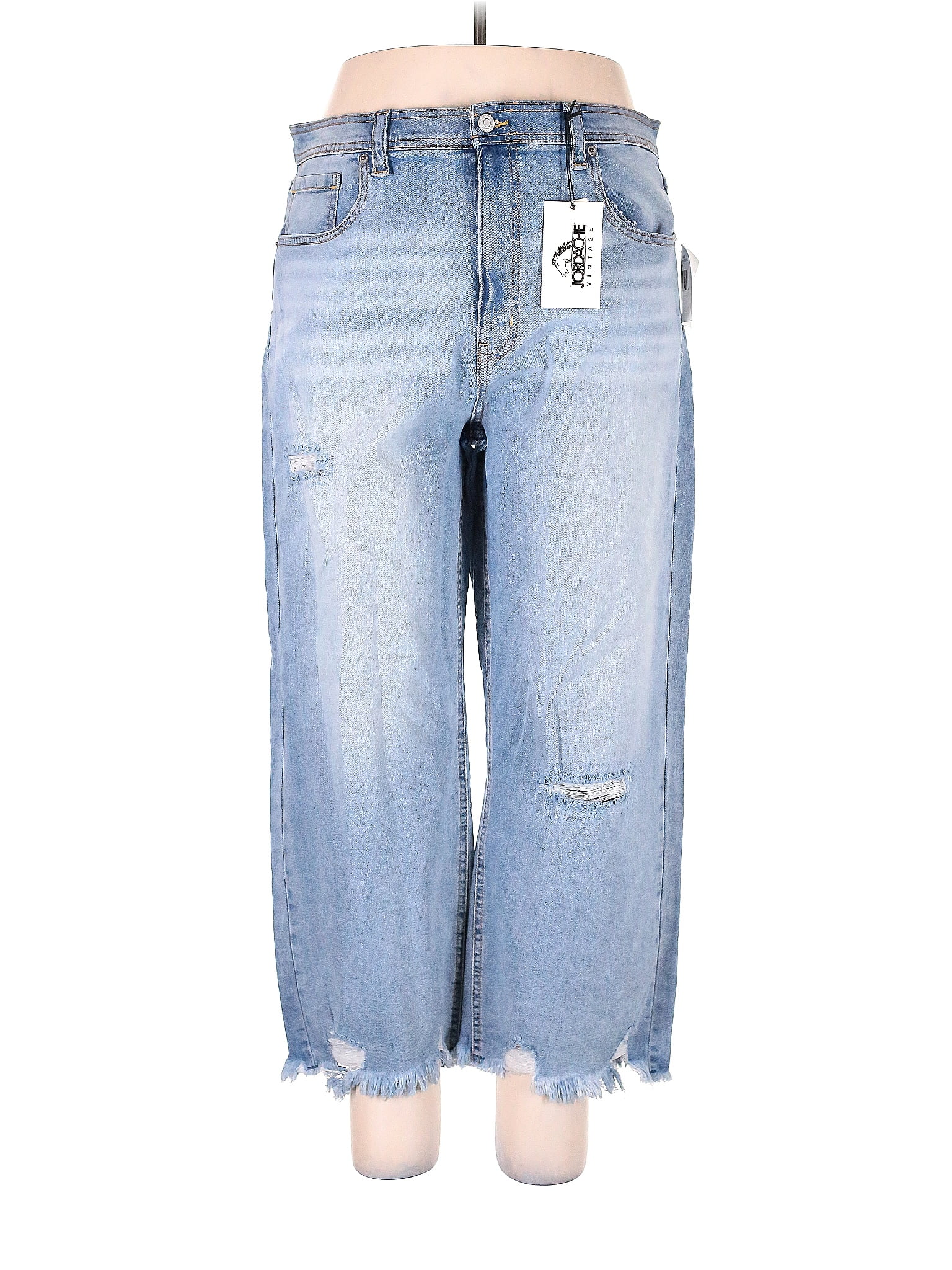 Jordache Solid Blue Jeans 34 Waist - 32% off | ThredUp