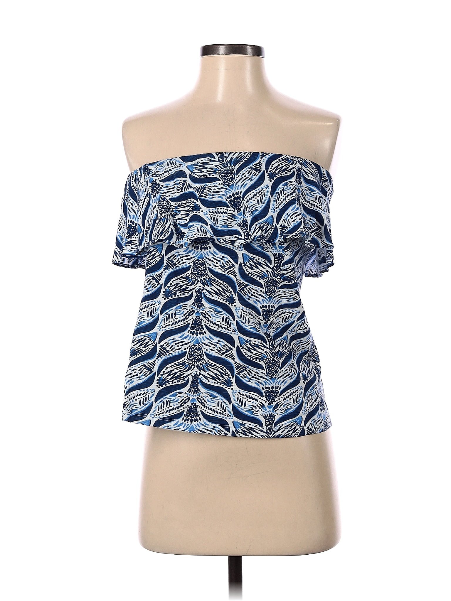 Lilly Pulitzer 100 Cotton Multi Color Blue Tube Top Size S 68 Off