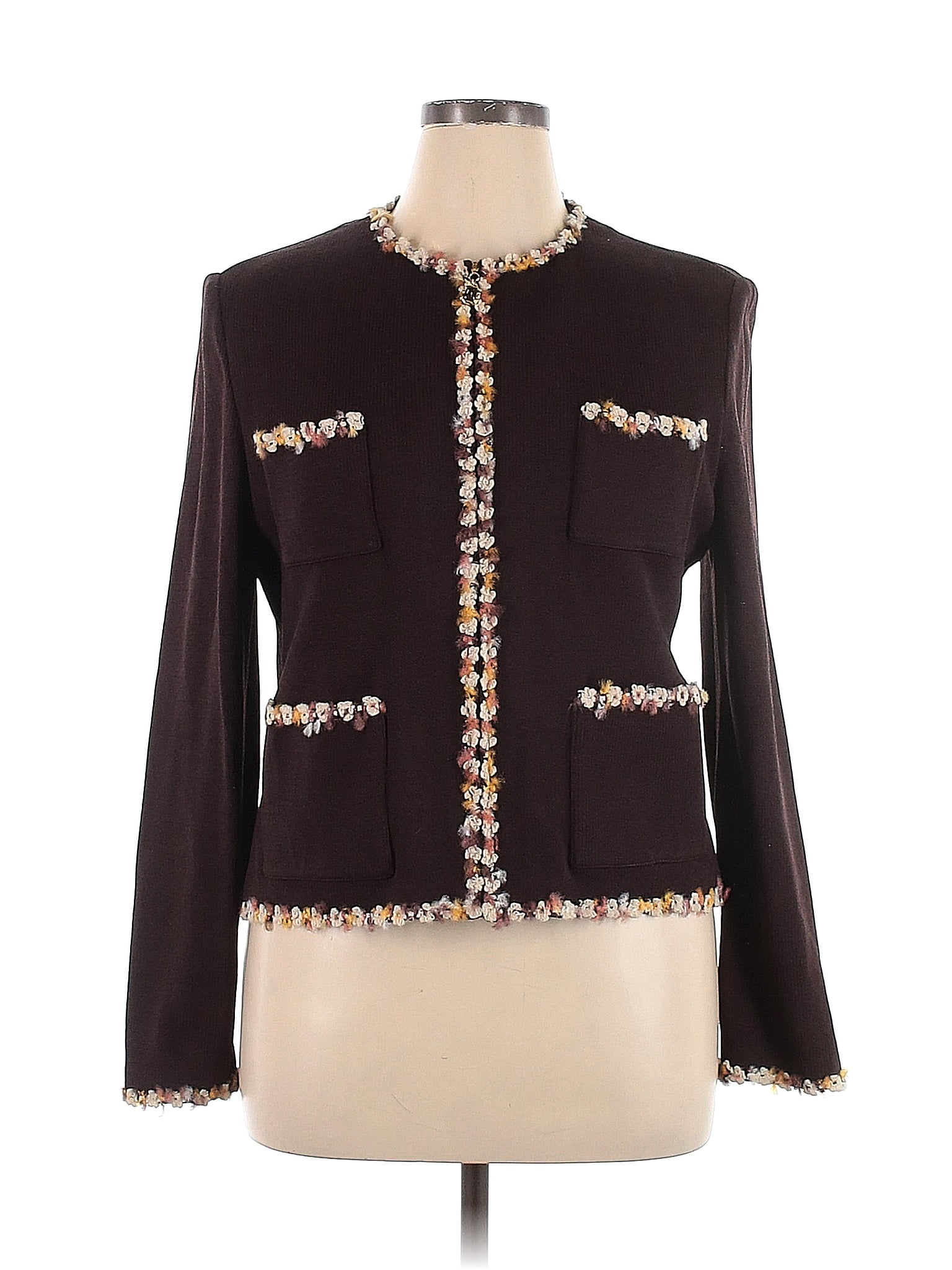 St. John Collection Solid Brown Jacket Size 16 - 85% off | thredUP