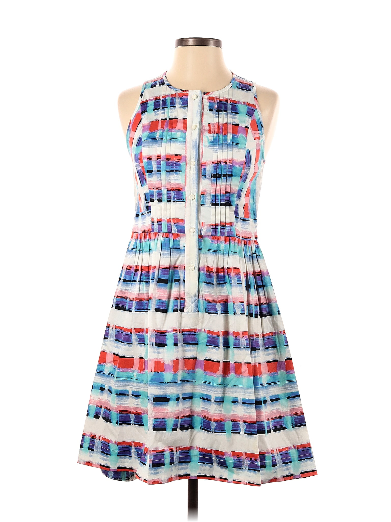 Shoshanna Stripes Multi Color Blue Casual Dress Size 2 77 Off Thredup
