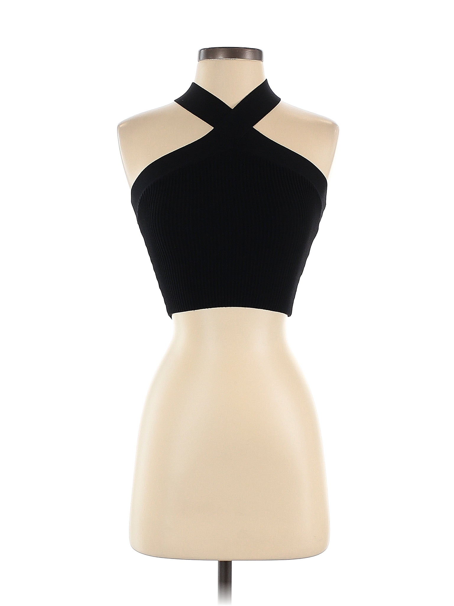 Babaton Solid Black Halter Top Size XS - 38% off | thredUP