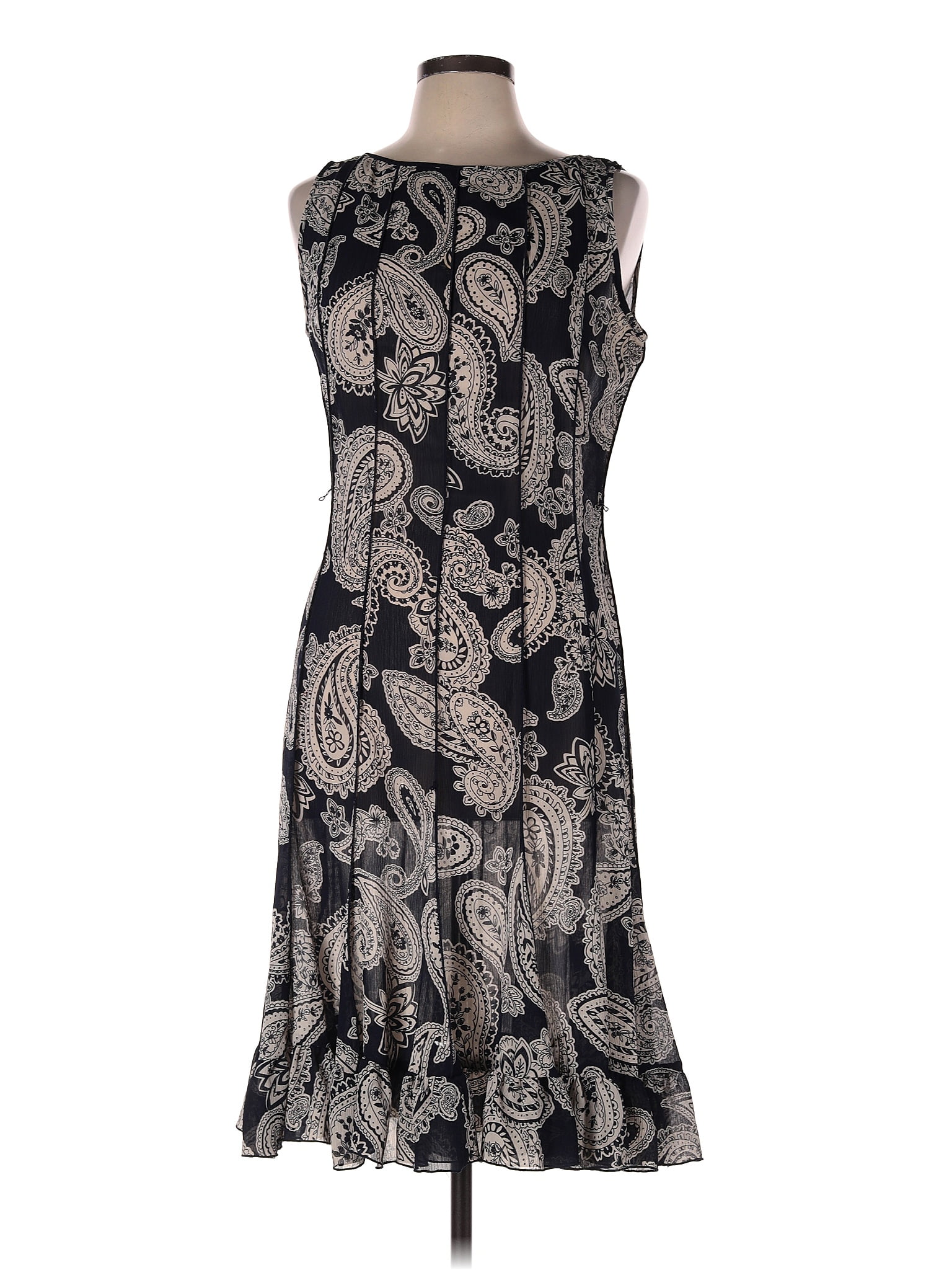 Sandra Darren Paisley Black Casual Dress Size 10 - 67% off | thredUP
