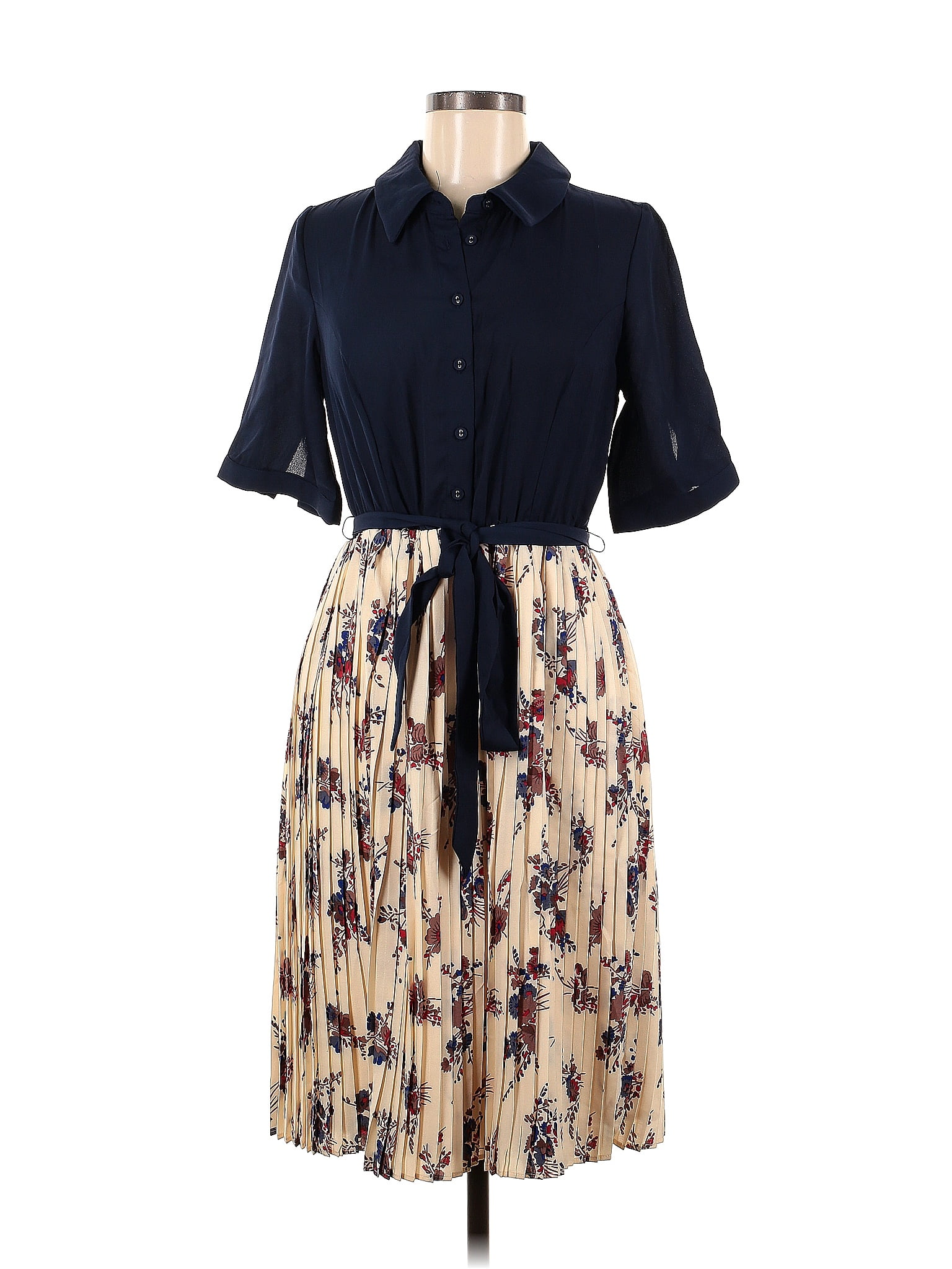 ModCloth 100% Polyester Multi Color Blue Casual Dress Size M - 54% off ...