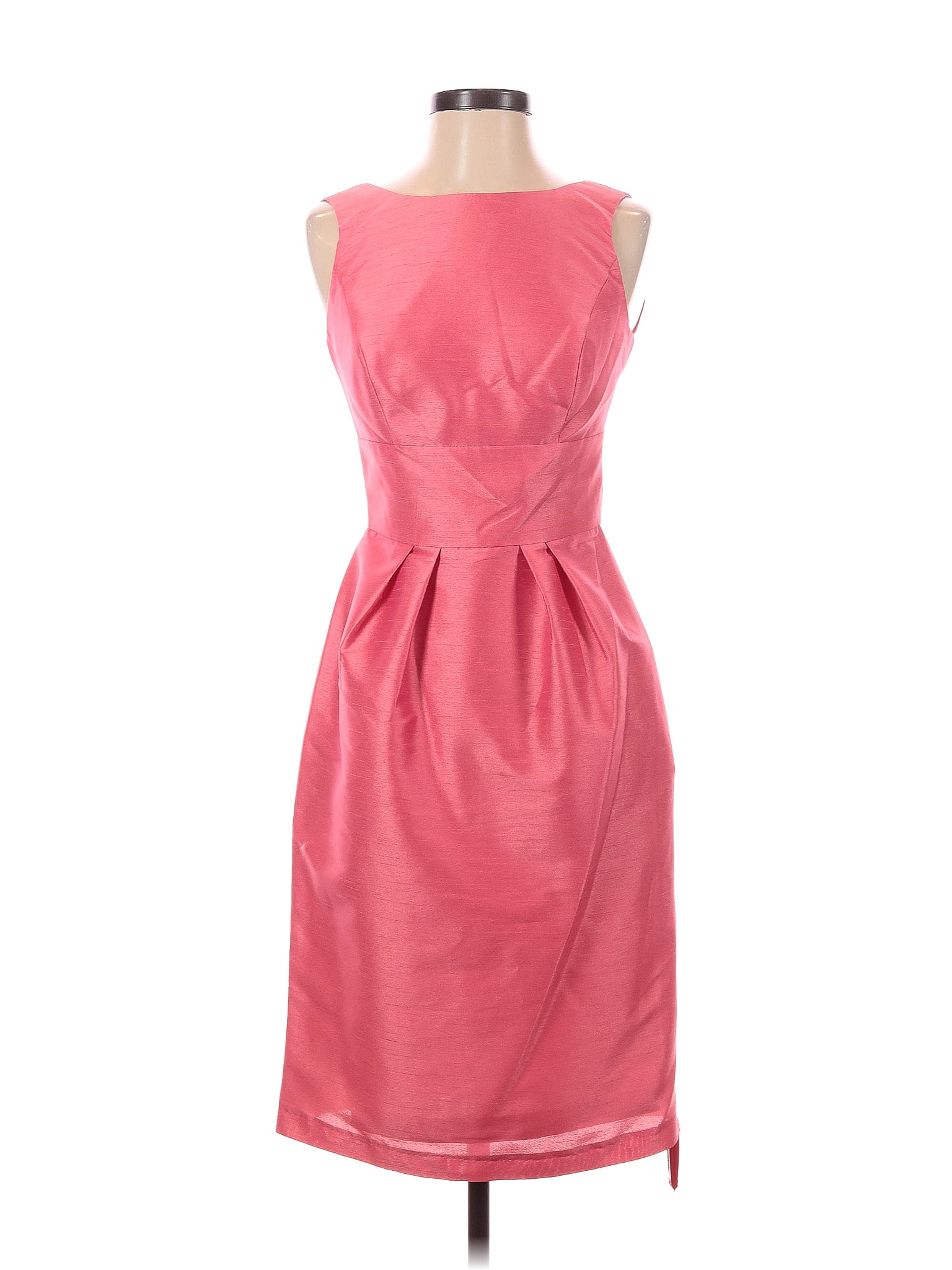Alfred Sung 100 Polyester Solid Pink Cocktail Dress Size 2 72 Off