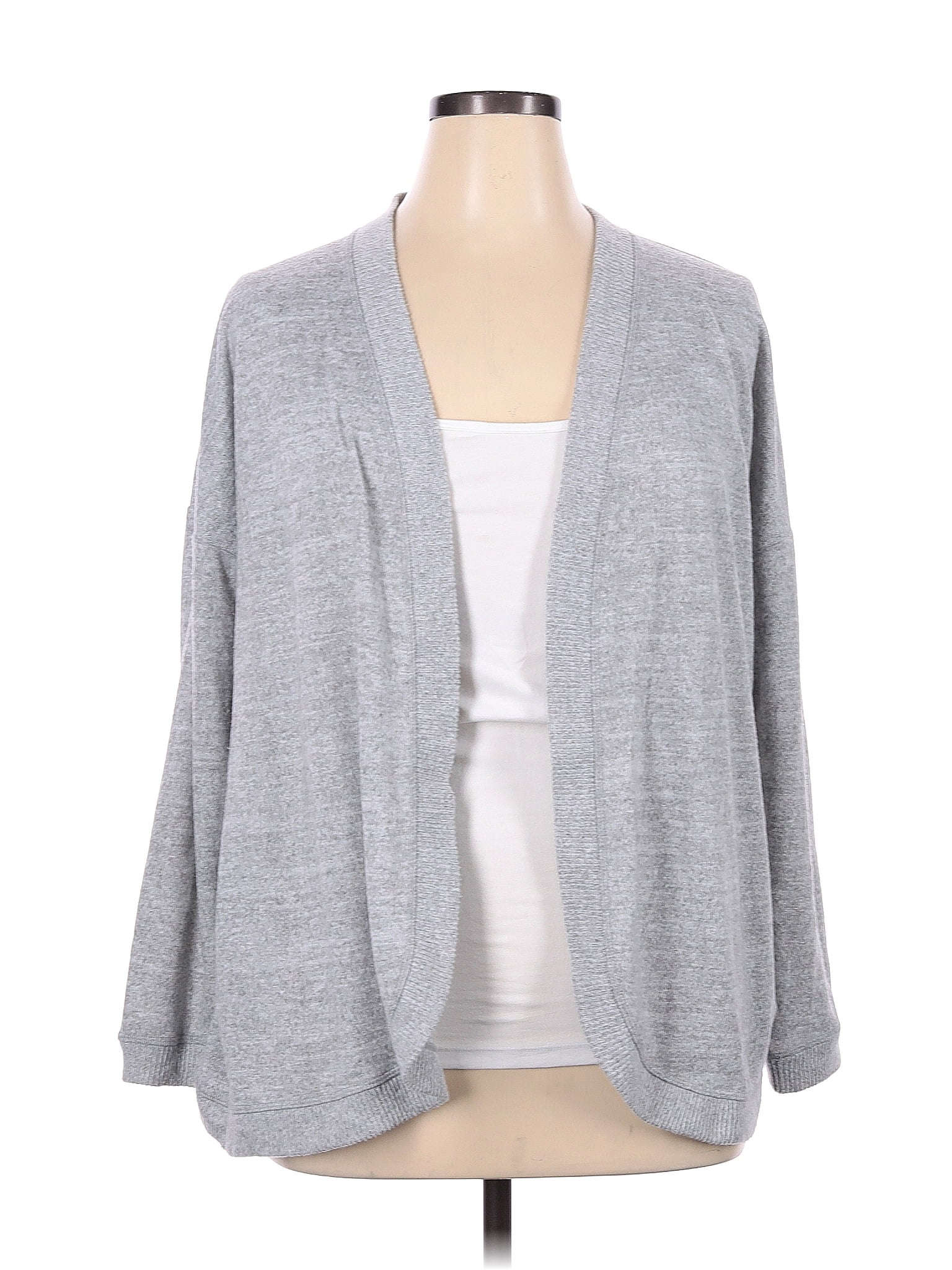 Talbots Color Block Marled Gray Cardigan Size Xl 73 Off Thredup