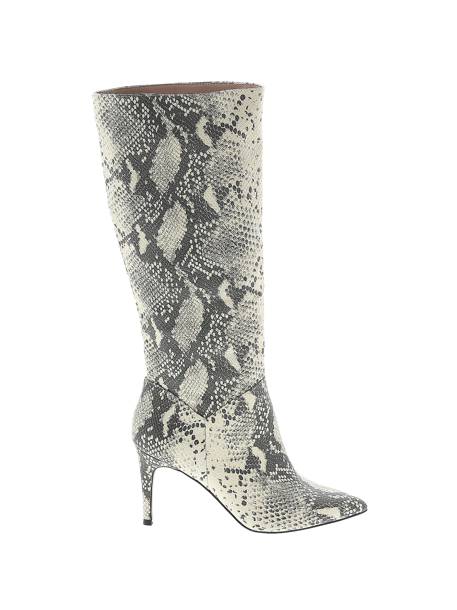 Steve Madden Snake Print Multi Color Ivory Boots Size 7 1/2 - 48% off ...