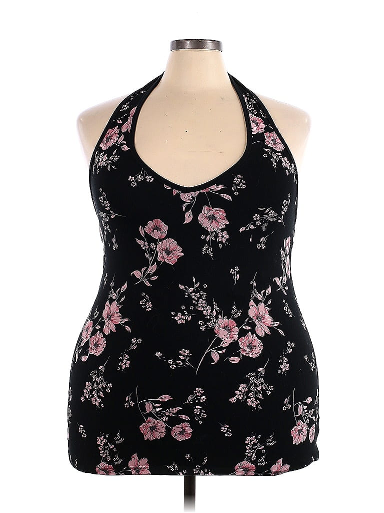 Torrid Floral Black Halter Top Size 3X Plus (3) (Plus) - 58% off | thredUP