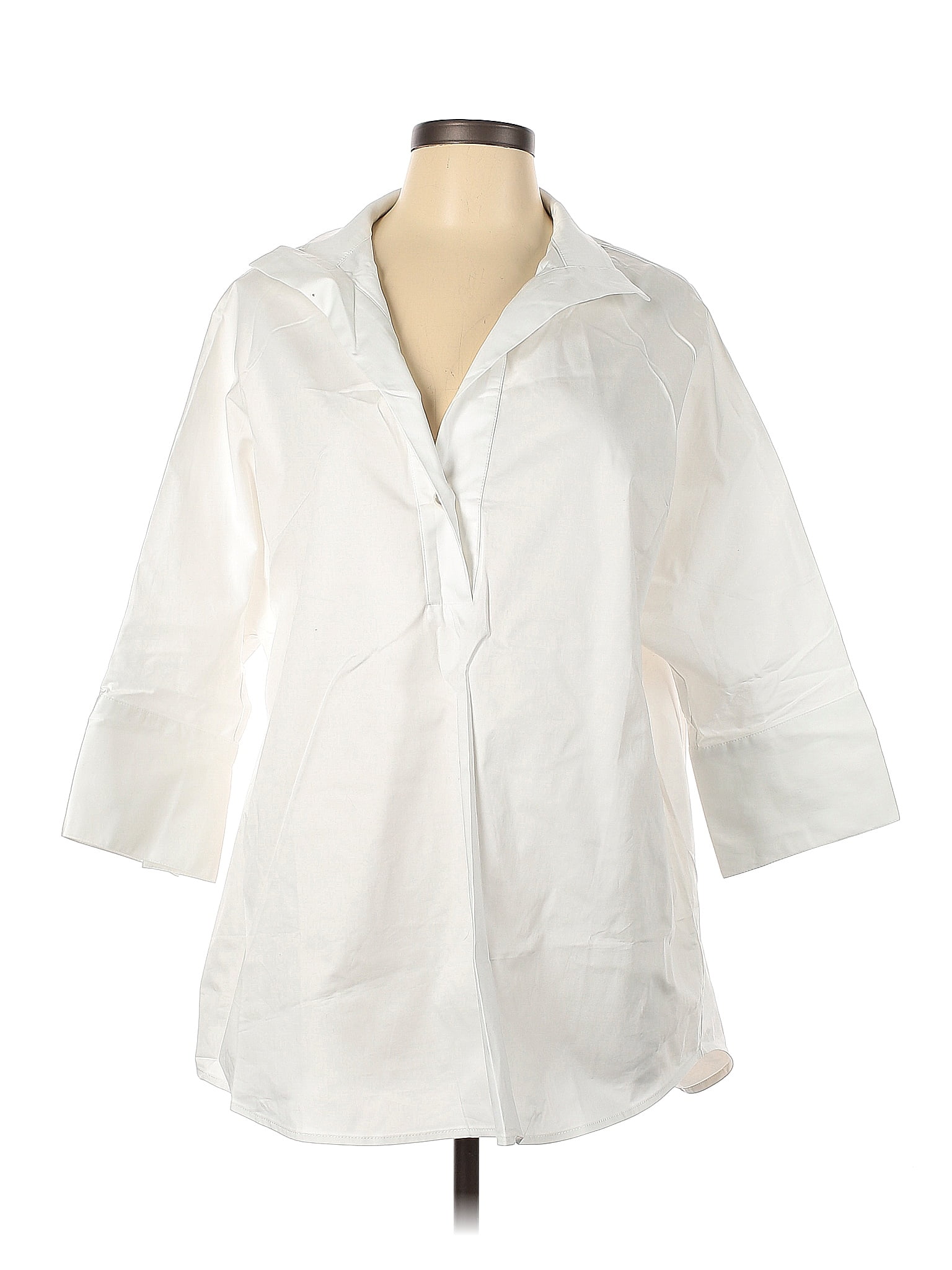Tuckernuck White 3/4 Sleeve Blouse Size L - 75% off | ThredUp