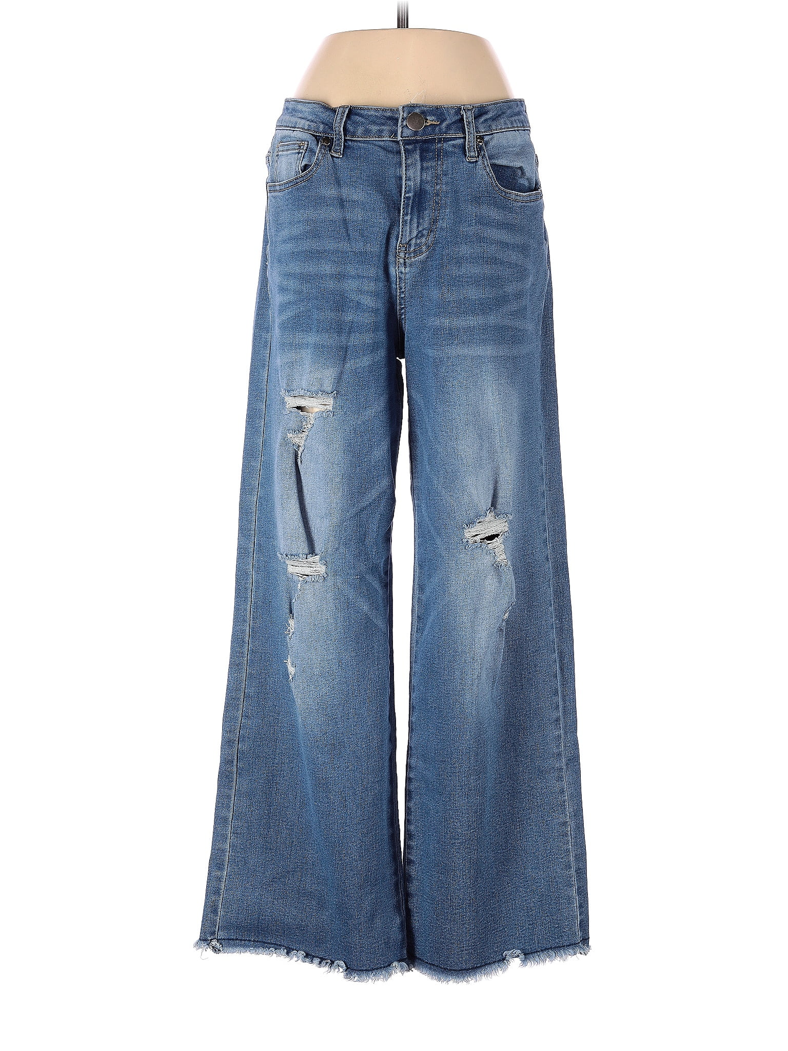 Easel Solid Blue Jeans Size S - 44% off | ThredUp