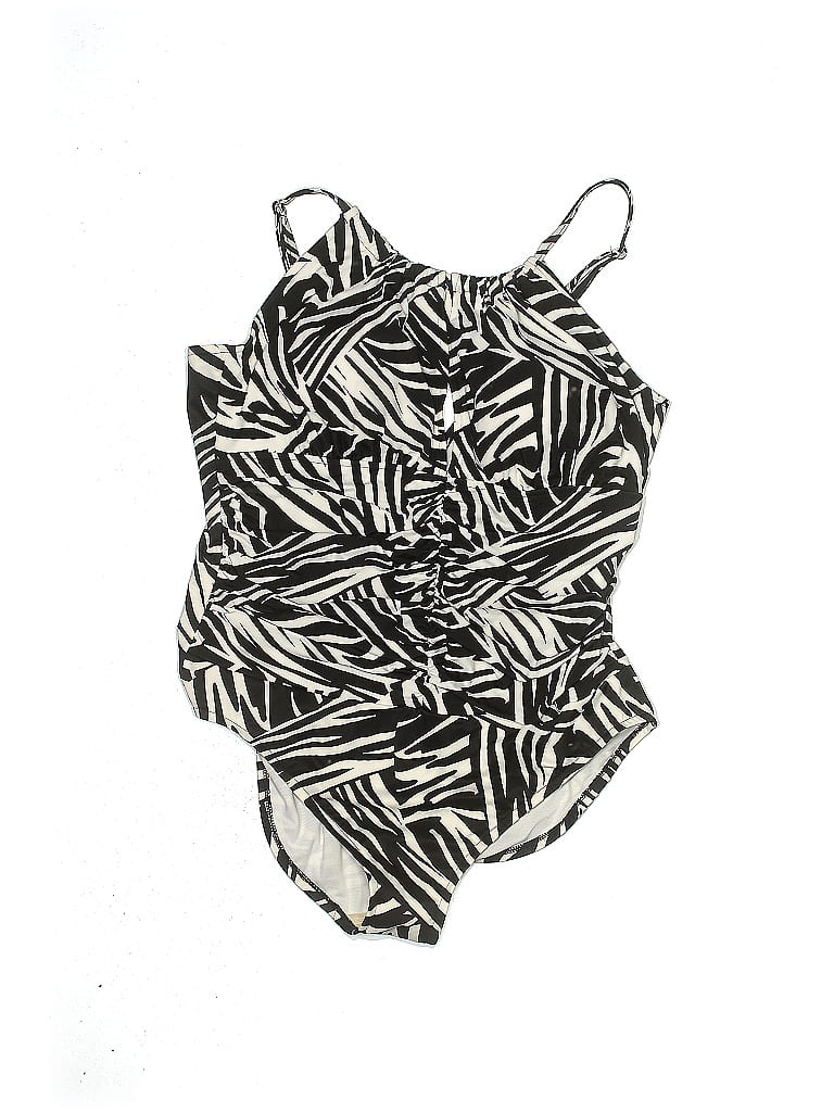 Ruby Ribbon Multi Color Black One Piece Swimsuit Size 20 (Plus) - 47% ...