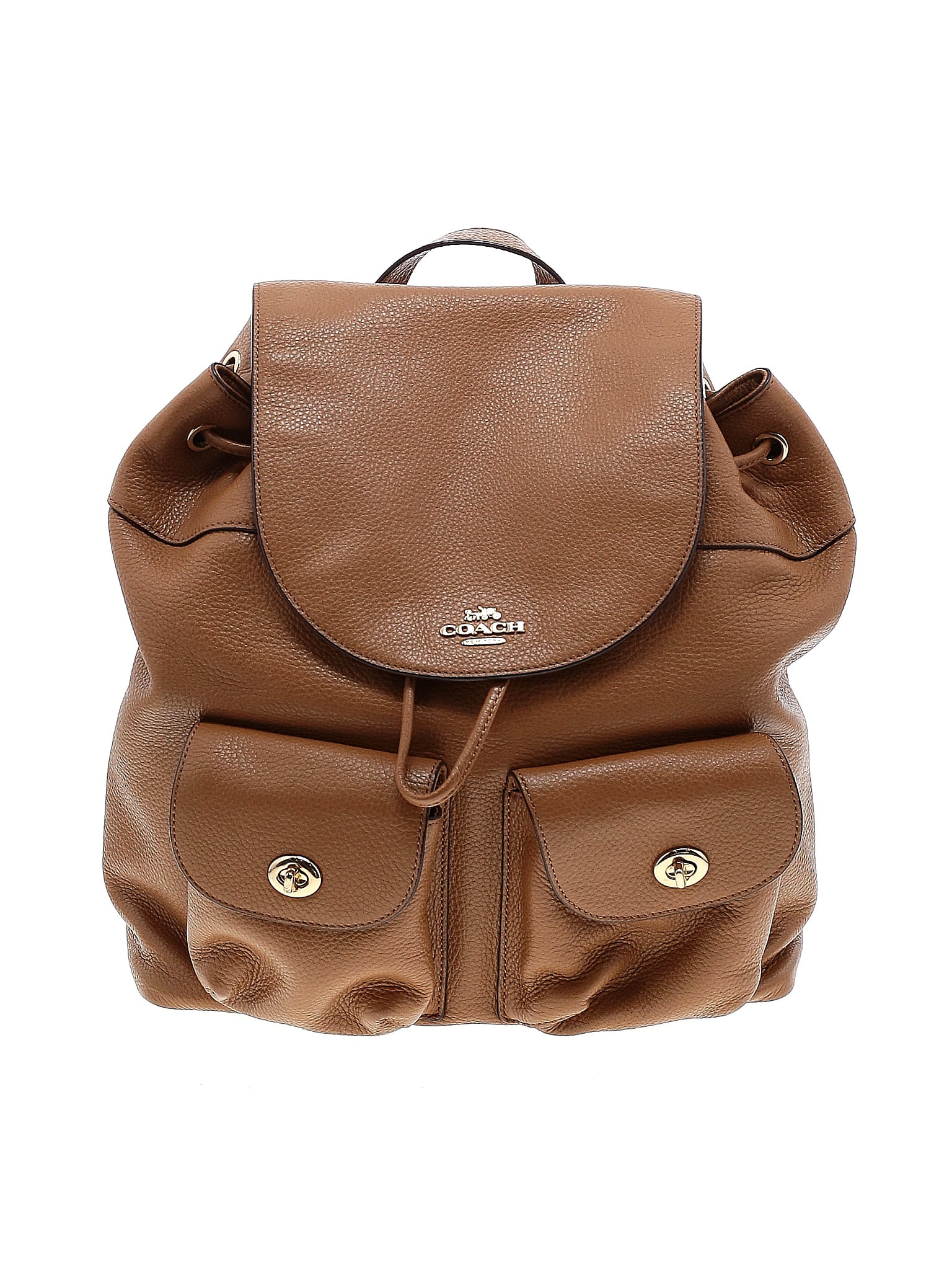 Coach Factory 100% Leather Solid Brown Leather Backpack One Size - 62% ...