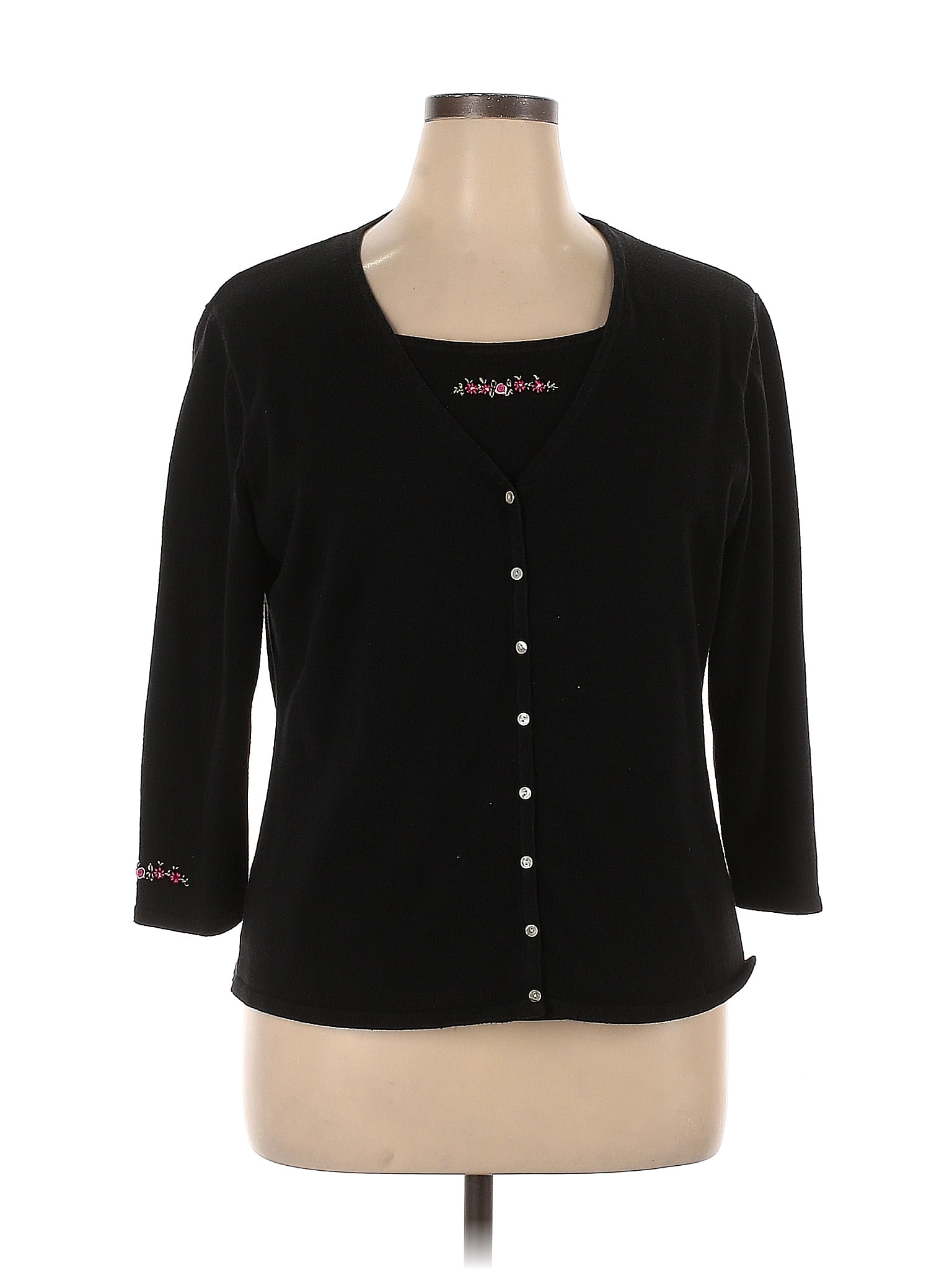 Uniform John Paul Richard Color Block Black Cardigan Size XL - 59% off ...