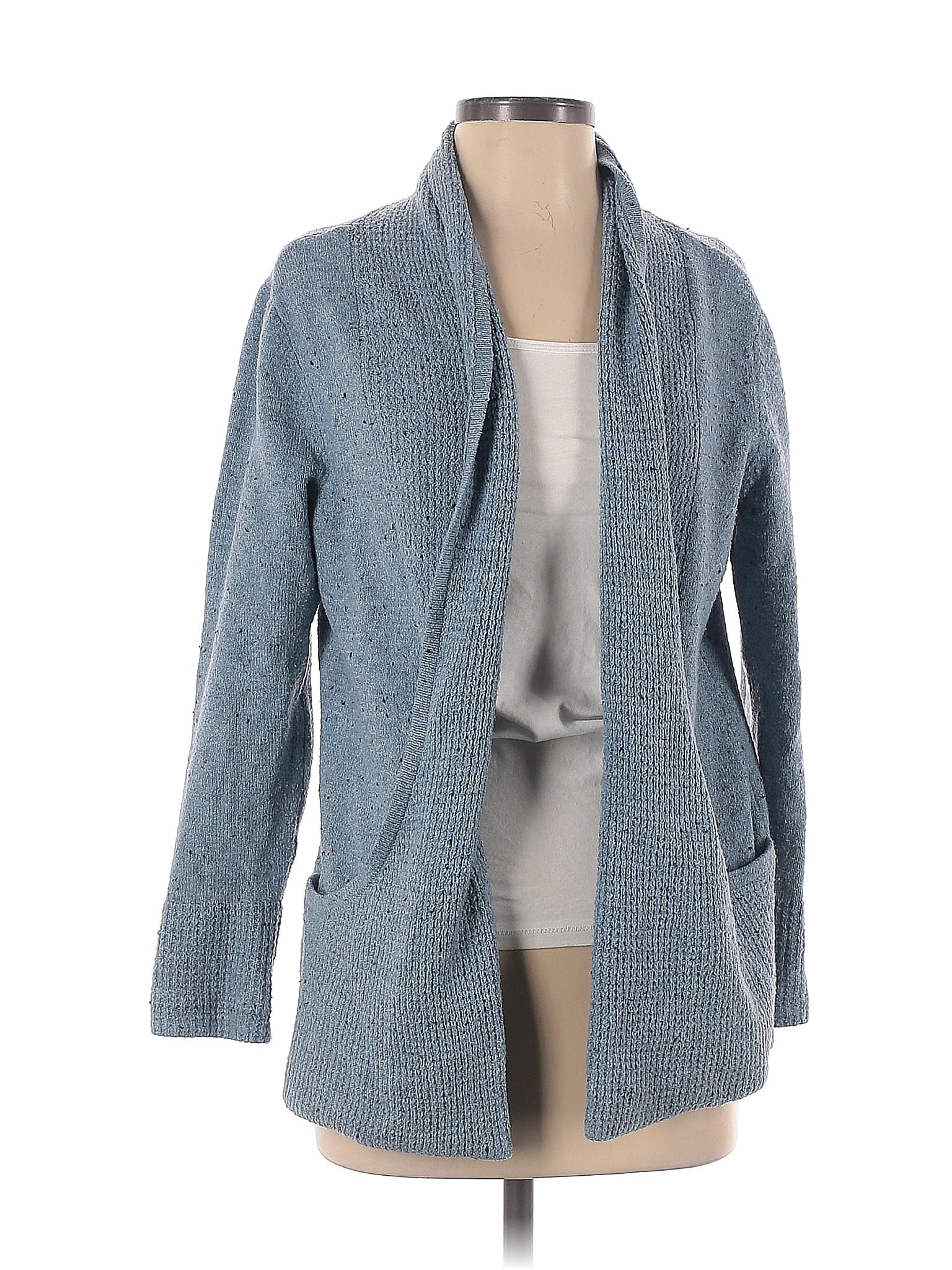 Chloe & Jasmine Color Block Solid Blue Cardigan Size M - 64% off | thredUP