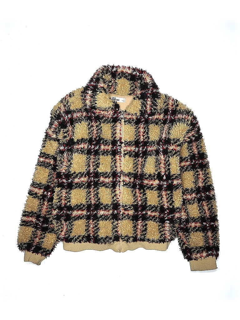 Epic Threads Plaid Gold Fleece Jacket Size L - 63% off | thredUP