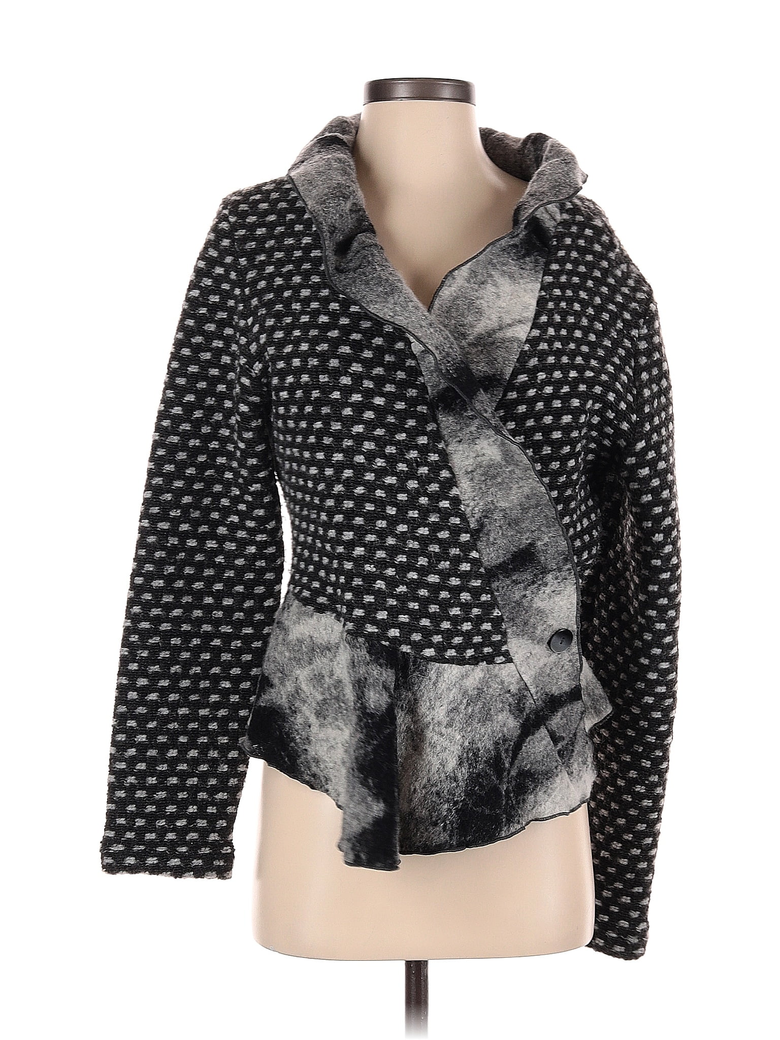 Assorted Brands Color Block Polka Dots Black Cardigan Size XS - 65% off ...
