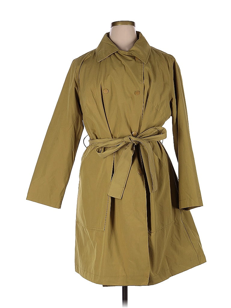 Ava & Viv Solid Green Jacket Size 0X (Plus) - 48% off | thredUP