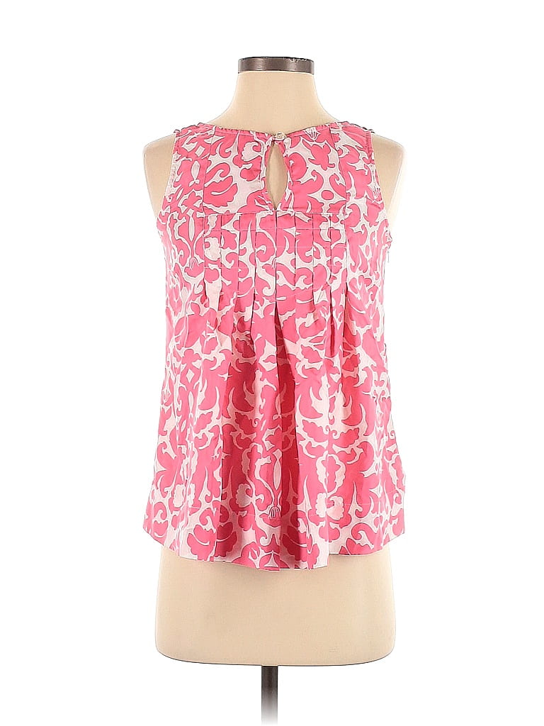 Lilly Pulitzer 100 Silk Floral Pink Sleeveless Blouse Size 2 73 Off
