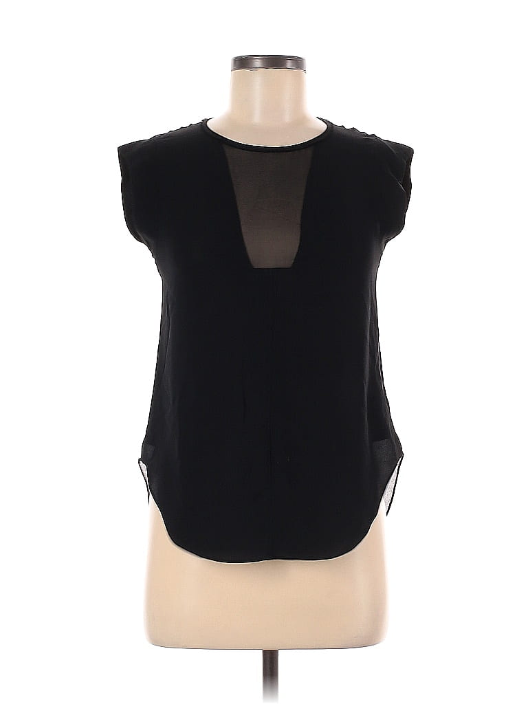 Rebecca Taylor 100 Silk Polka Dots Black Short Sleeve Blouse Size 0