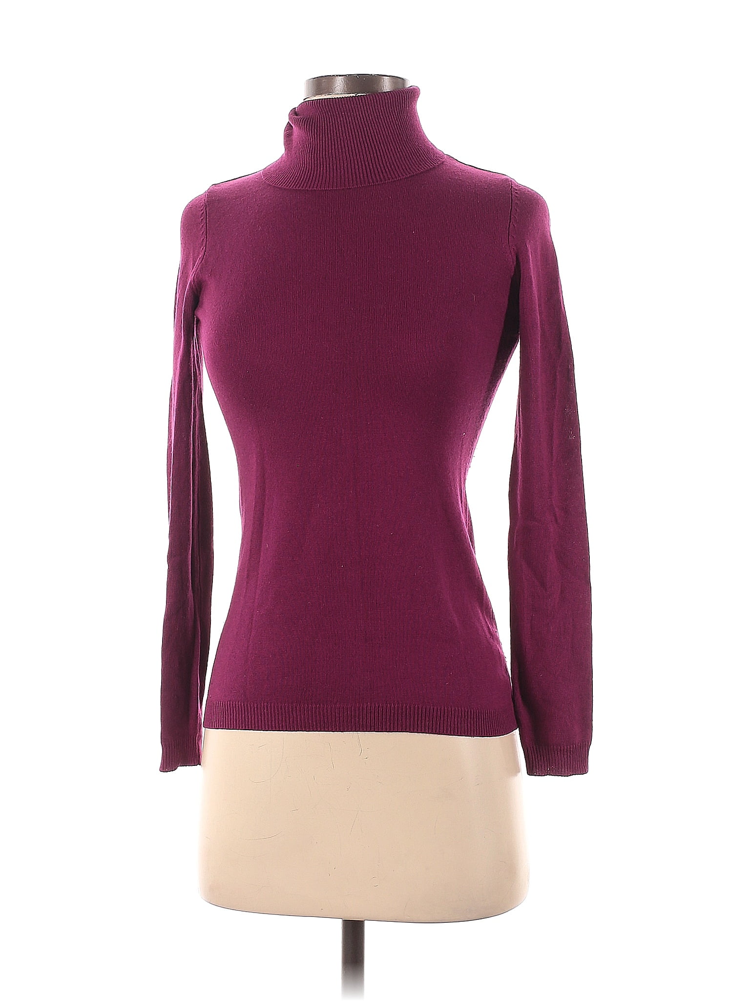 Moda International Color Block Solid Burgundy Silk Pullover Sweater ...