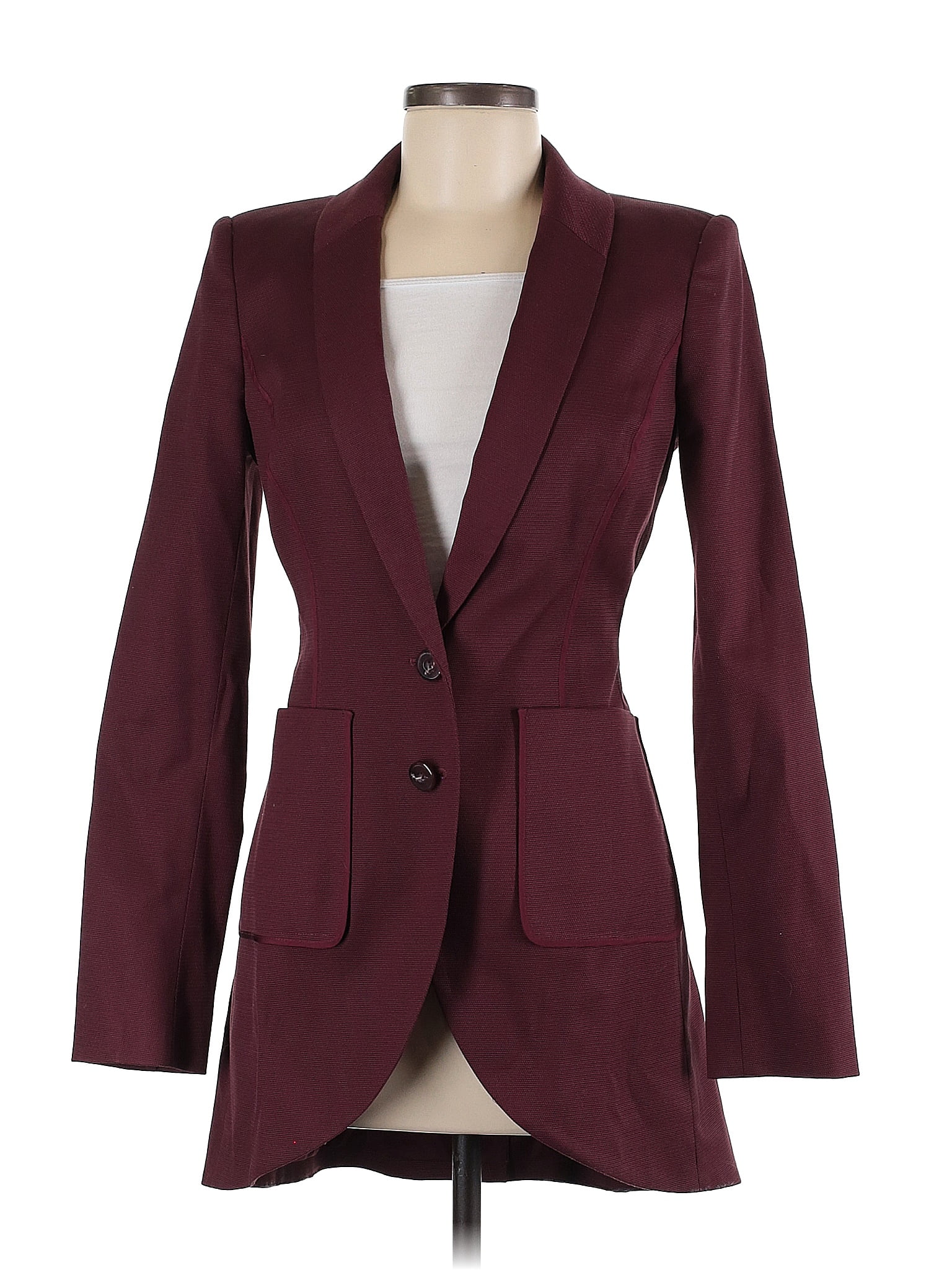 Rachel Zoe Solid Burgundy Blazer Size 6 - 73% off | thredUP