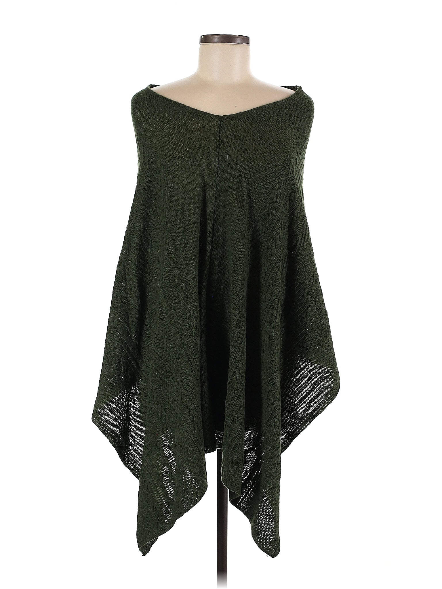 J.Jill Solid Green Poncho One Size - 70% off | thredUP