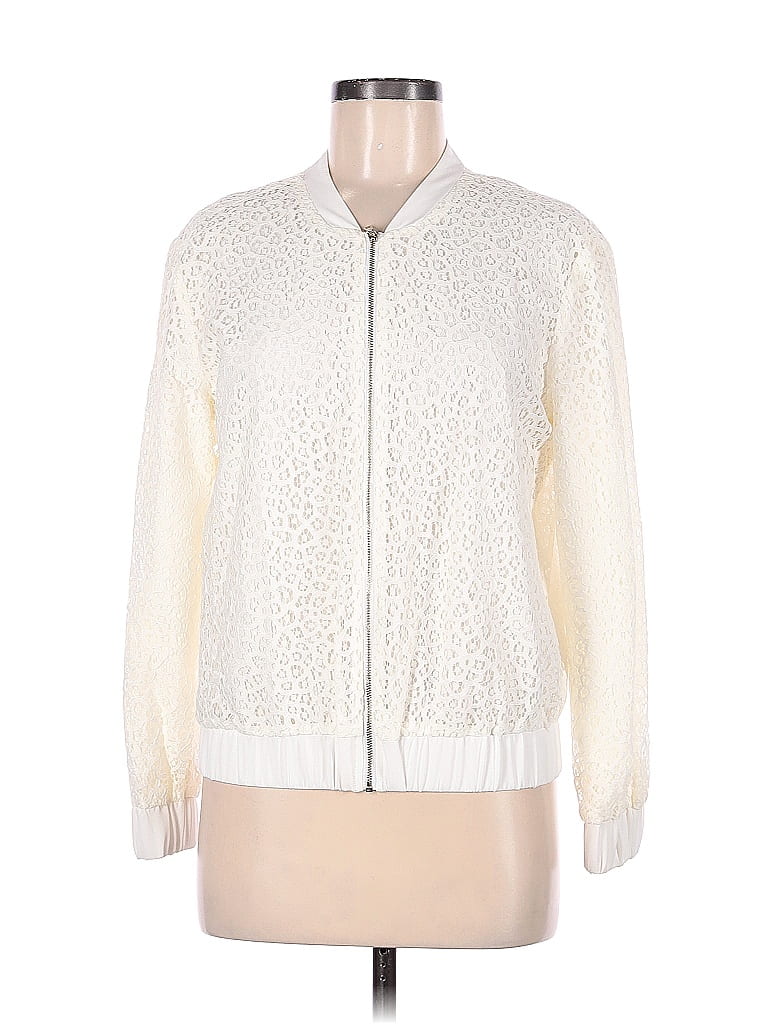 CeCe Solid Ivory White Jacket Size 6 - 80% off | thredUP