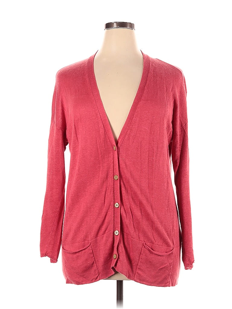 J.Jill Color Block Solid Red Cardigan Size XL - 69% off | thredUP