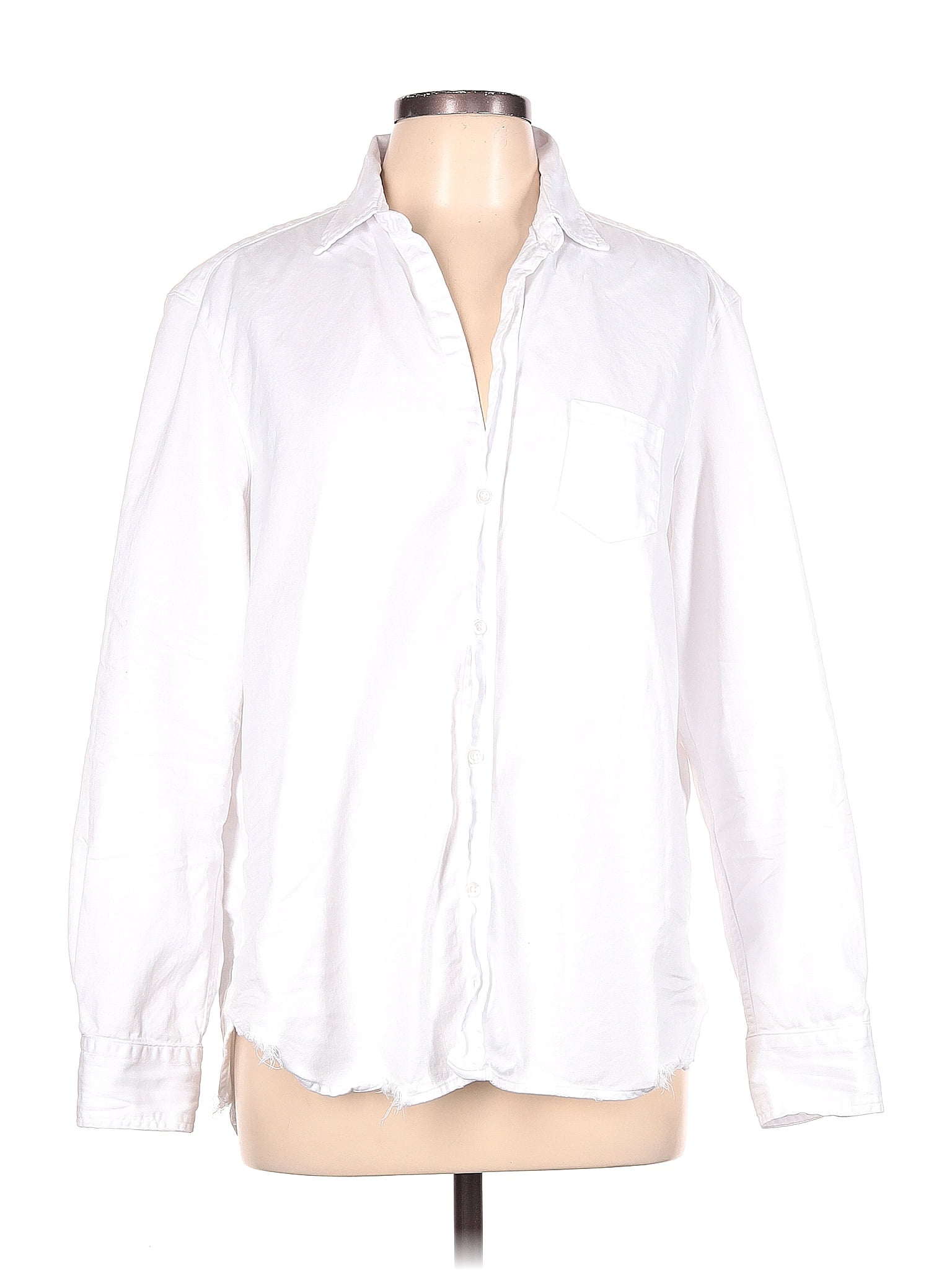 Frank & Eileen 100% Cotton Solid White Long Sleeve Button-Down Shirt Size L - 75% off | thredUP