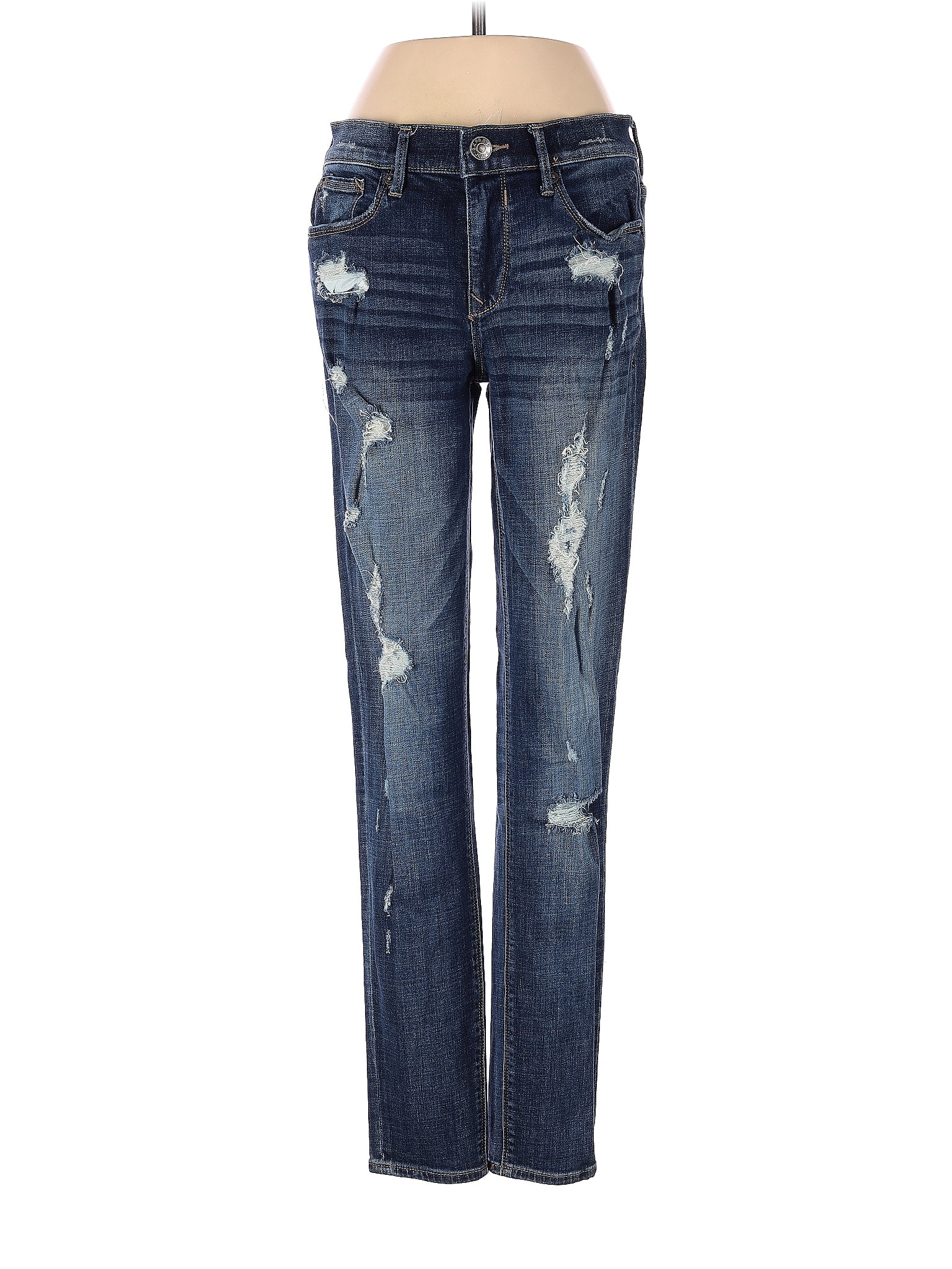 Express Jeans Solid Blue Jeans Size 4 - 71% off | thredUP