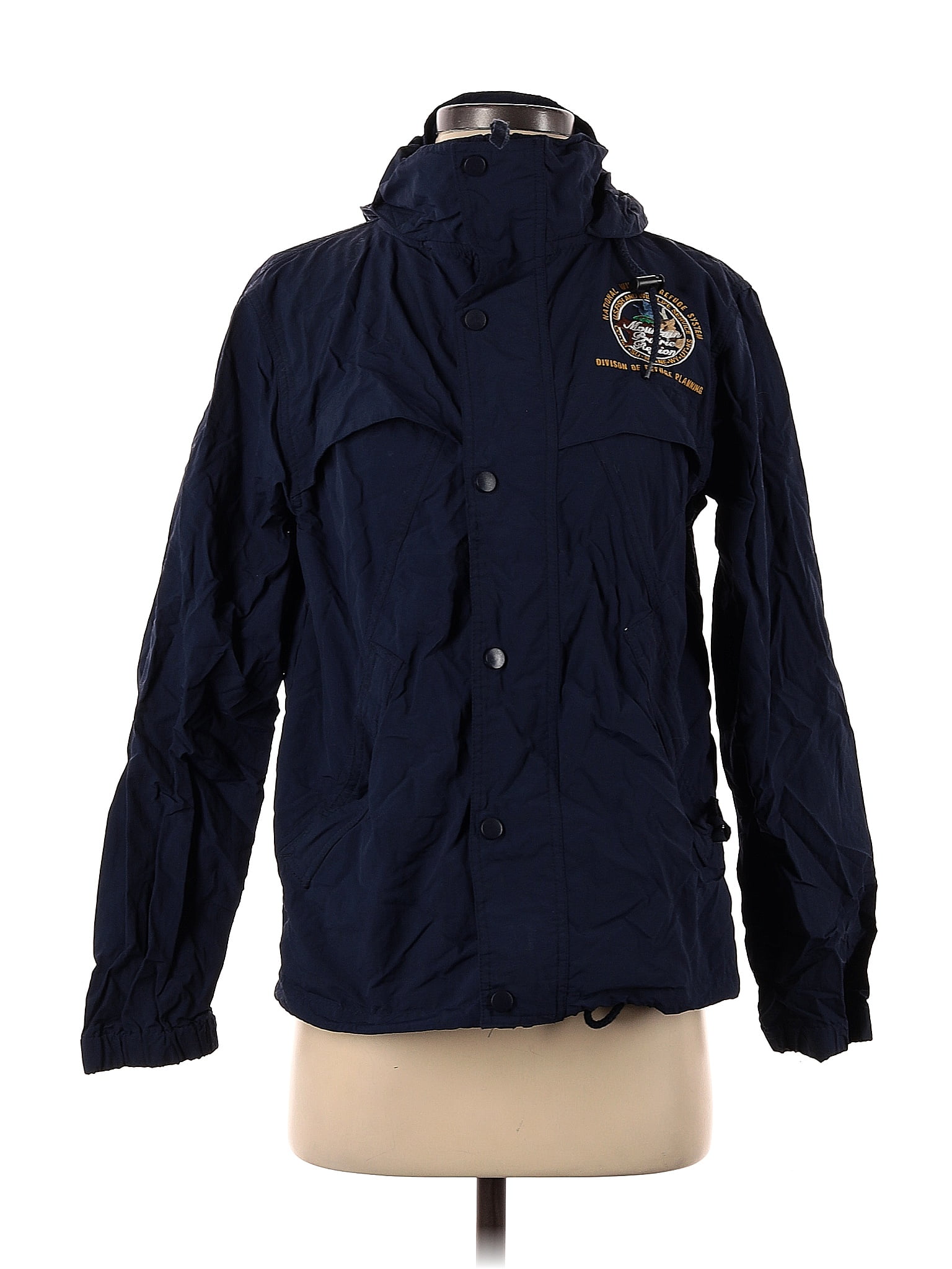 Ouray 100% Nylon Solid Navy Blue Windbreaker Size S - 60% off | ThredUp