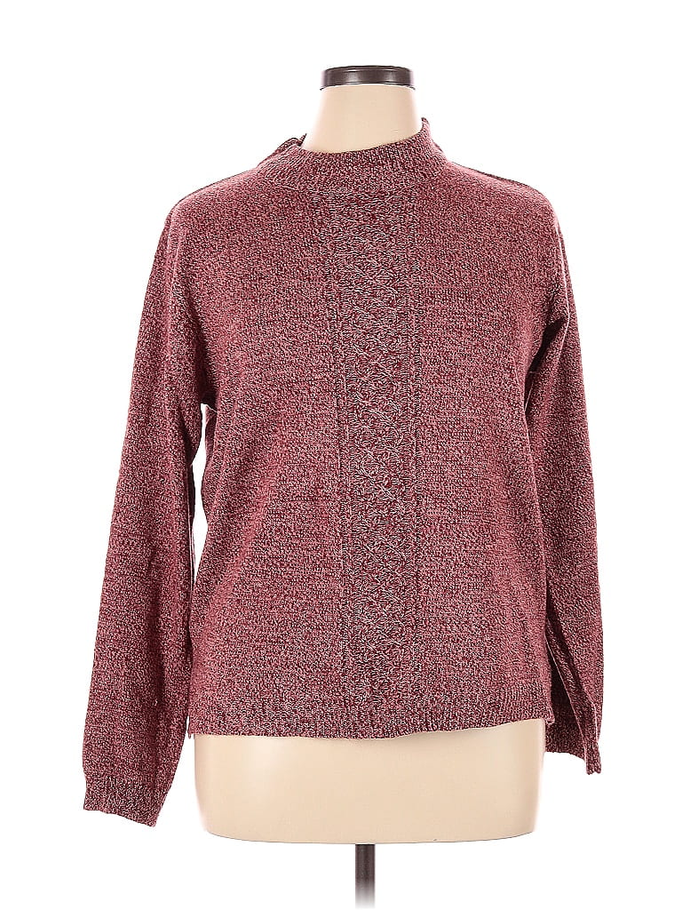 Sara Morgan for Haband 100% Acrylic Color Block Marled Red Burgundy ...