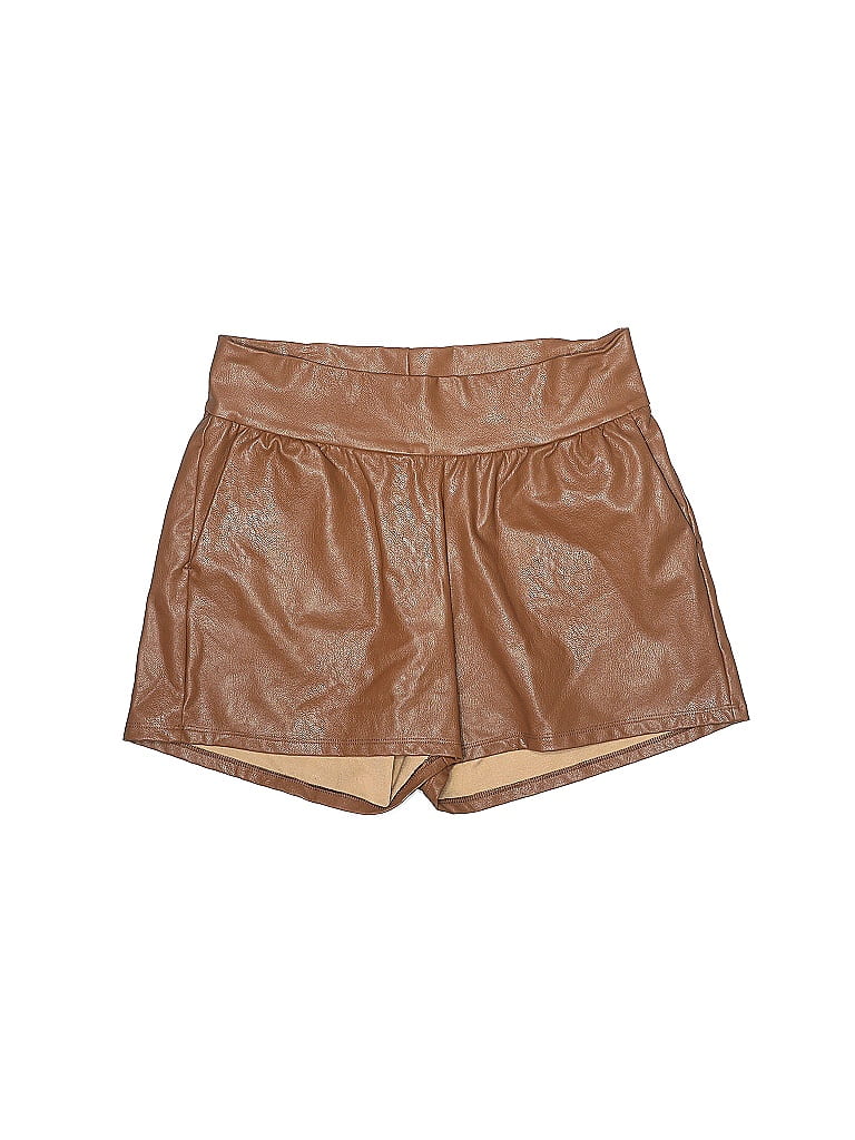 Commando Solid Brown Gold Faux Leather Shorts Size S - 71% off | thredUP
