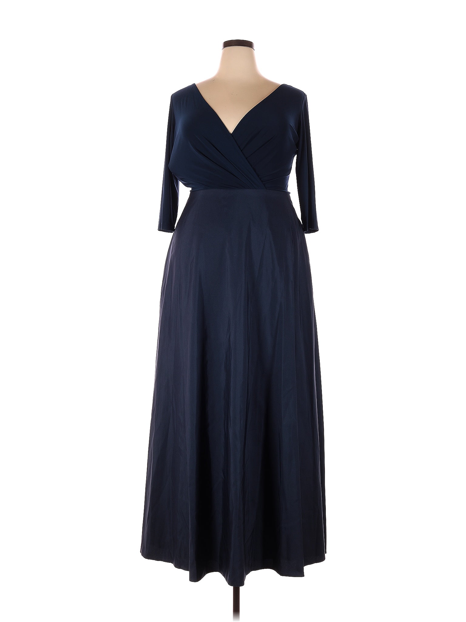 Alfred Sung 100 Polyester Blue Cocktail Dress Size 18 Plus 56 Off