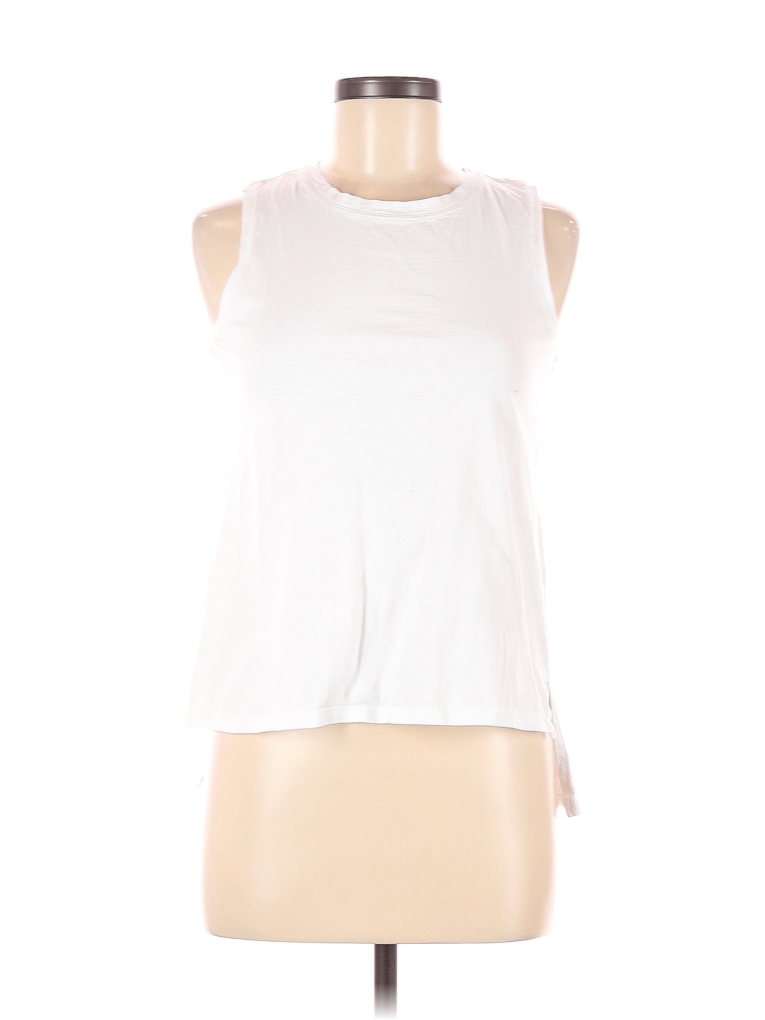 Zara W&B Collection 100% Cotton Solid White Tank Top Size M - 40% off ...