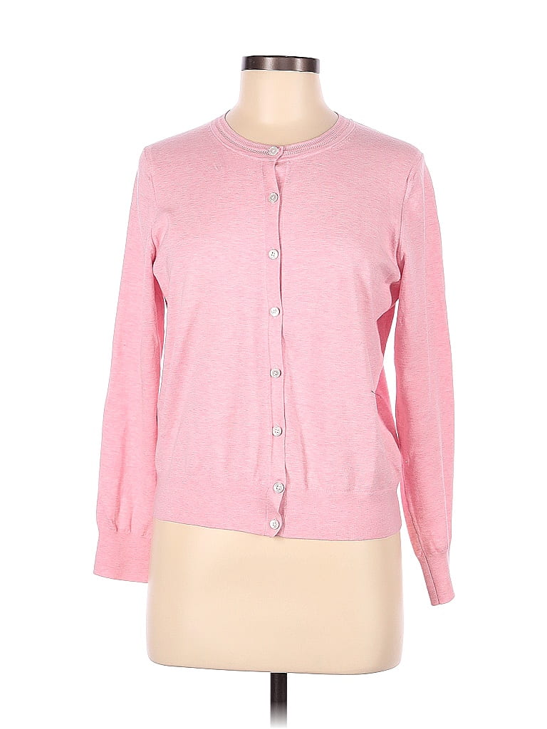 Banana Republic Color Block Solid Pink Cardigan Size M - 73% off | thredUP
