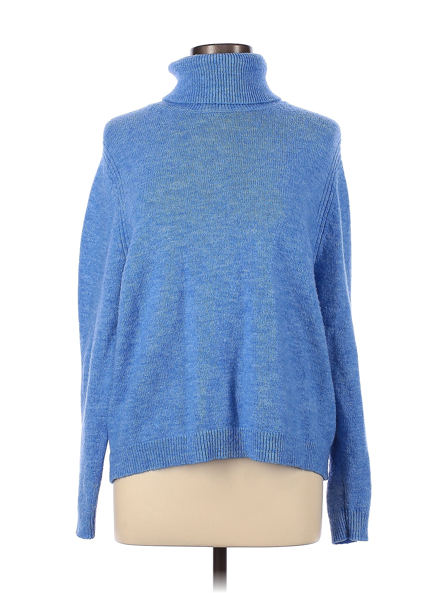 A New Day Color Block Solid Blue Turtleneck Sweater Size L - 46% off ...