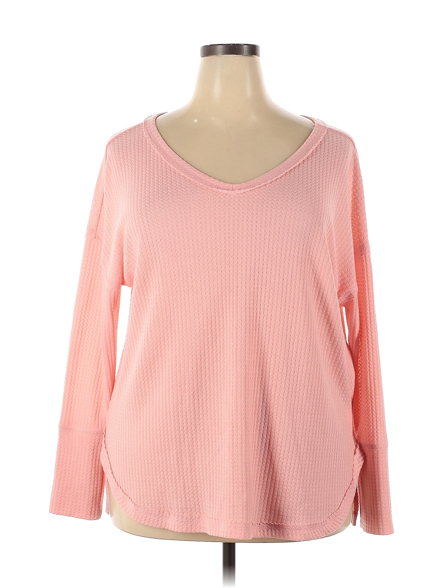 Vintage X America Pink Thermal Top Size XXL - 68% off | ThredUp