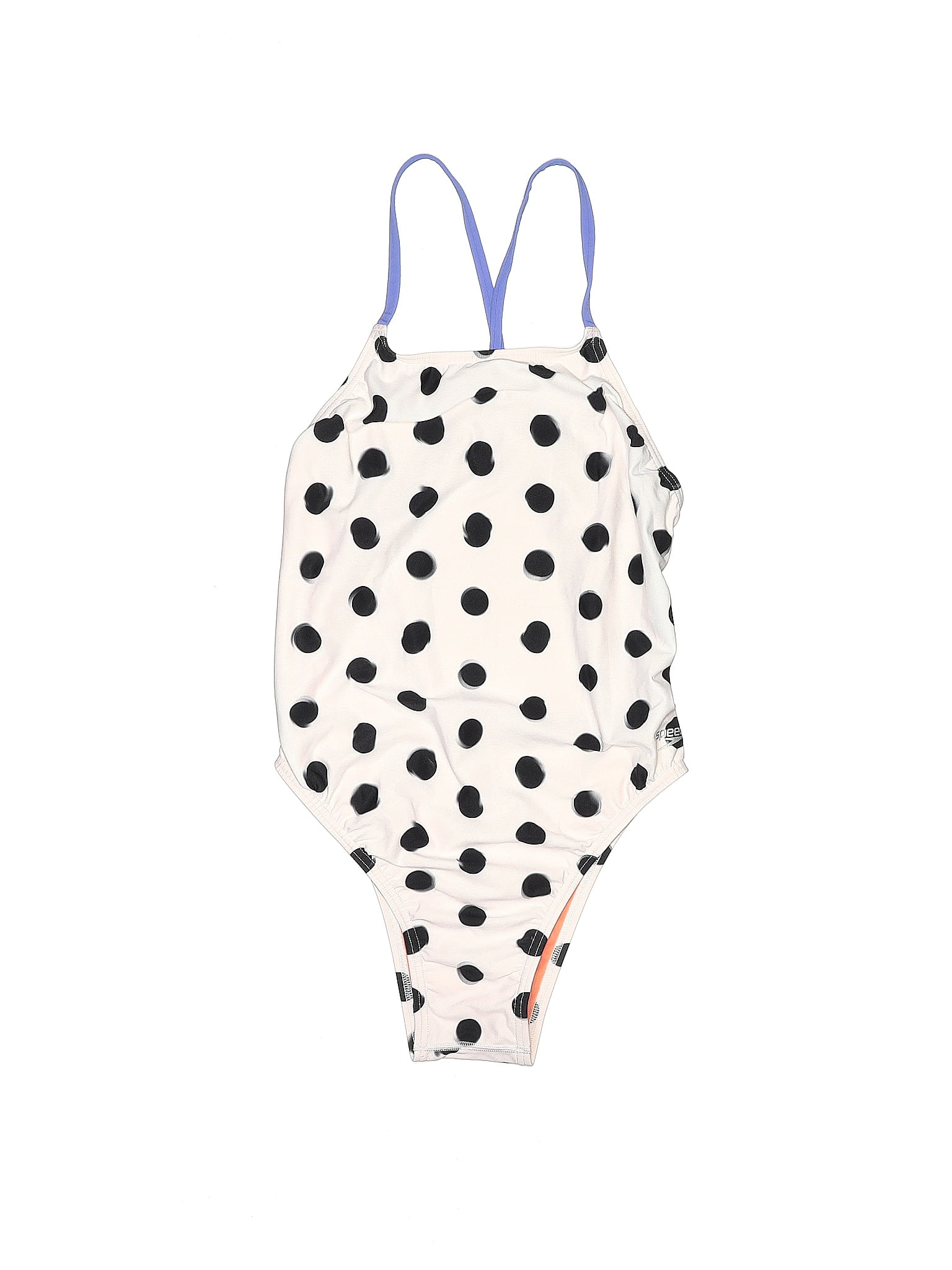 Speedo Polka Dots White Ivory One Piece Swimsuit Size Lg 36 45 Off
