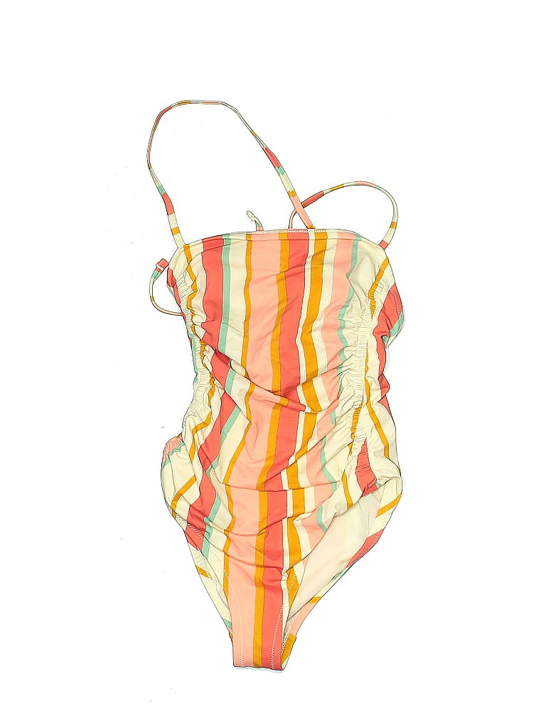 Kona Sol Stripes Multi Color Yellow One Piece Swimsuit Size XS - 26% ...