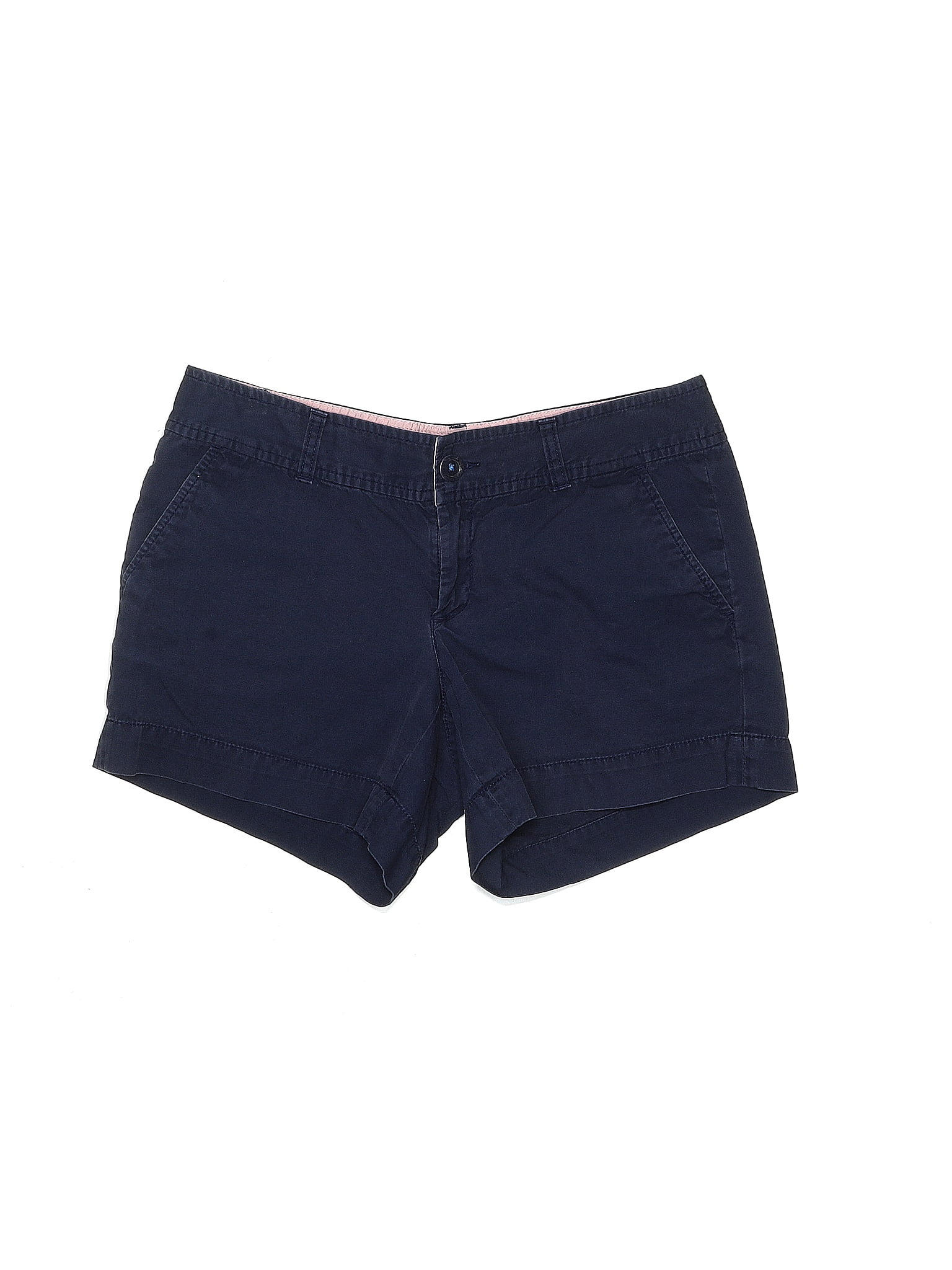 Lilly Pulitzer 100 Cotton Solid Navy Blue Khaki Shorts Size 6 72