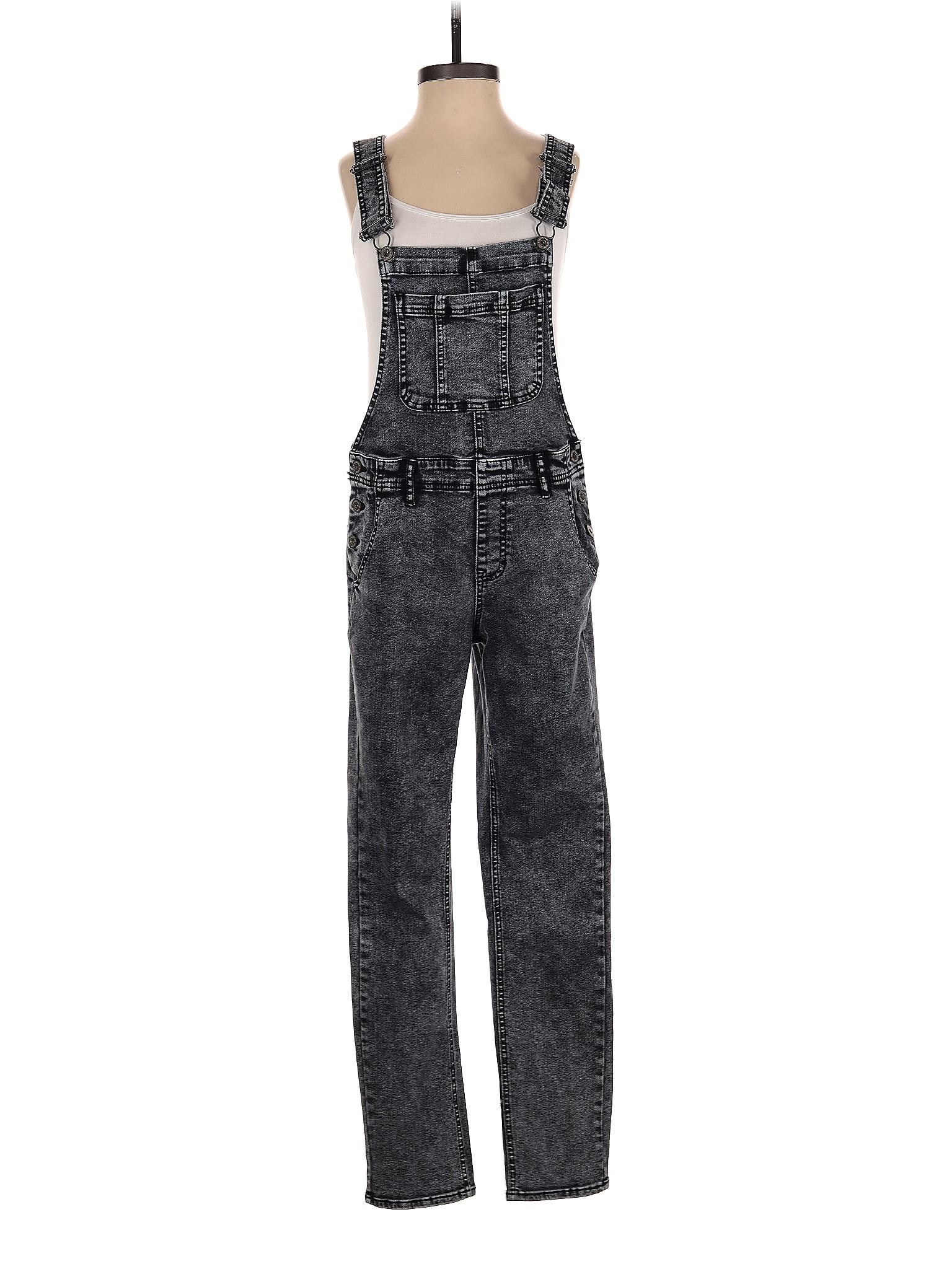 Bullhead Solid Multi Color Gray Overalls Size S - 49% off | thredUP