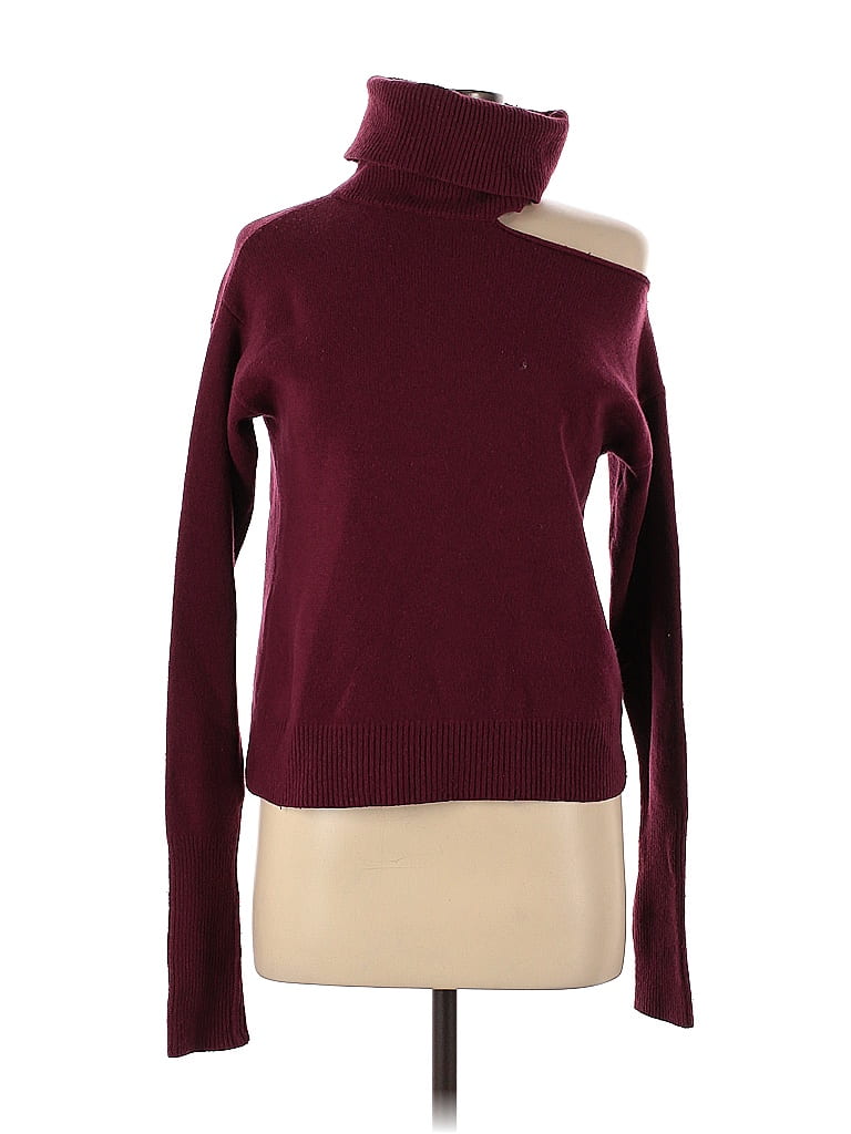Paige Color Block Solid Red Burgundy Raundi Sweater Size M - 80% off ...