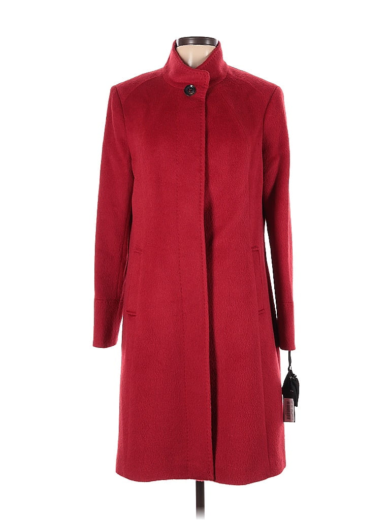 Katherine Kelly Collection Solid Red Wool Coat Size 10 - 67% off | thredUP