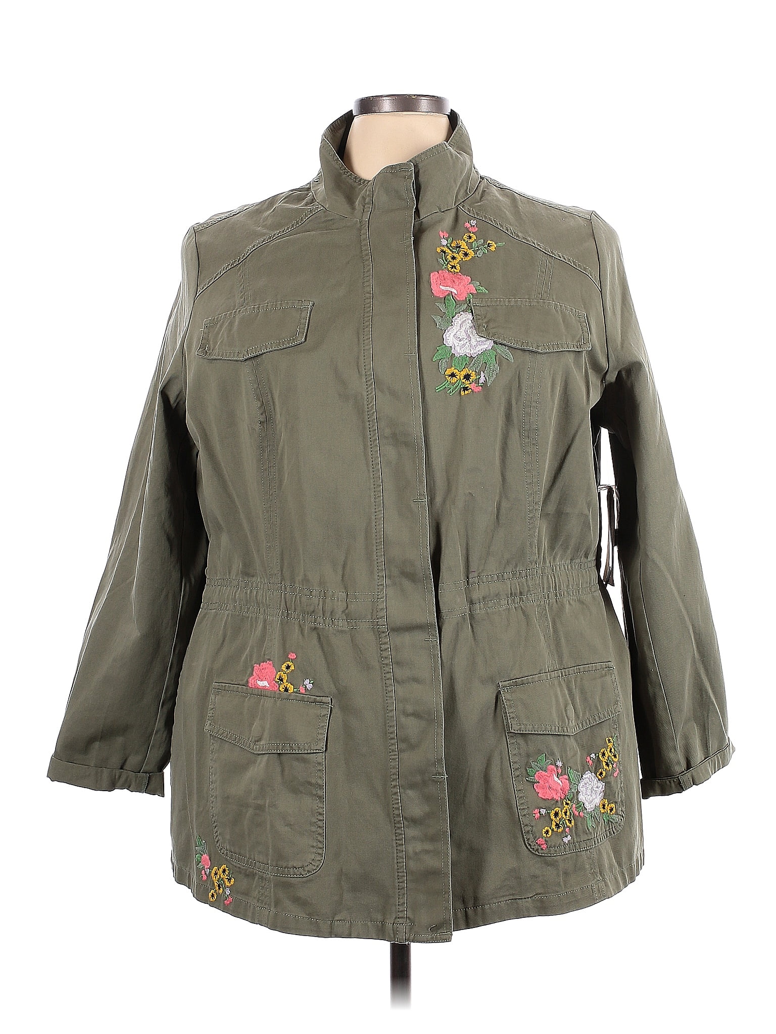 Ruff Hewn 100% Cotton Solid Green Jacket Size 3X (Plus) - 56% off | thredUP