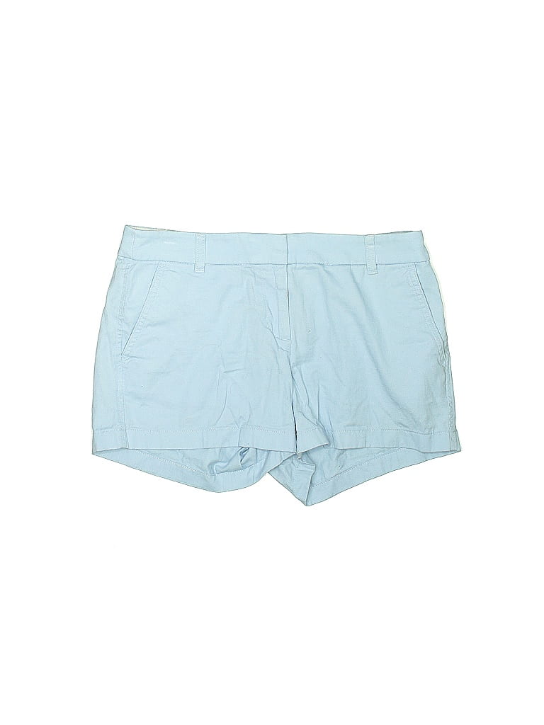 J.Crew Factory Store 100% Cotton Solid Blue Khaki Shorts Size 6 - 71% ...