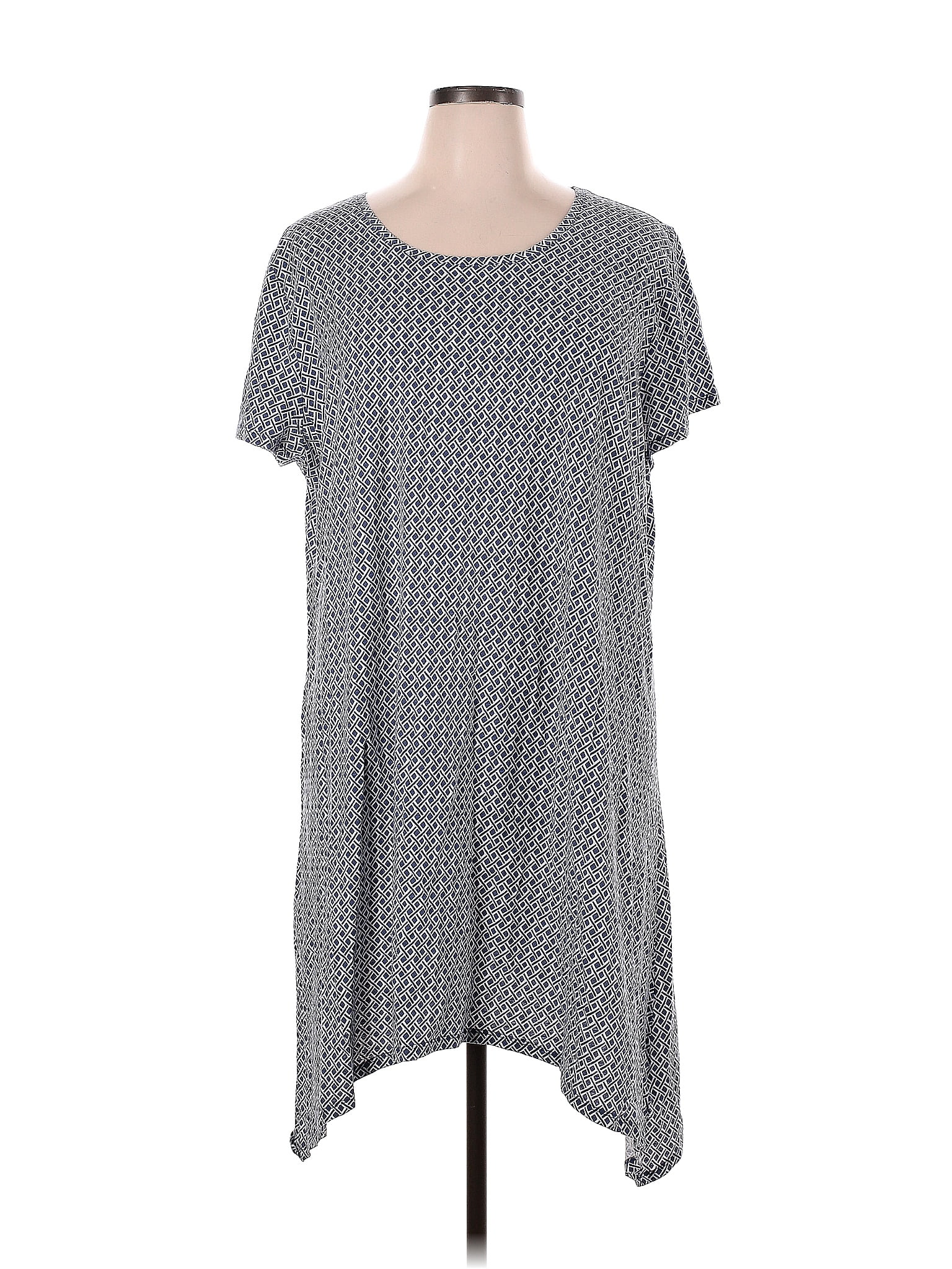 Basic Editions Multi Color Gray Casual Dress Size 2X (Plus) - 44% off ...