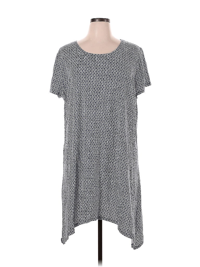 Basic Editions Multi Color Gray Casual Dress Size 2X (Plus) - 44% off ...