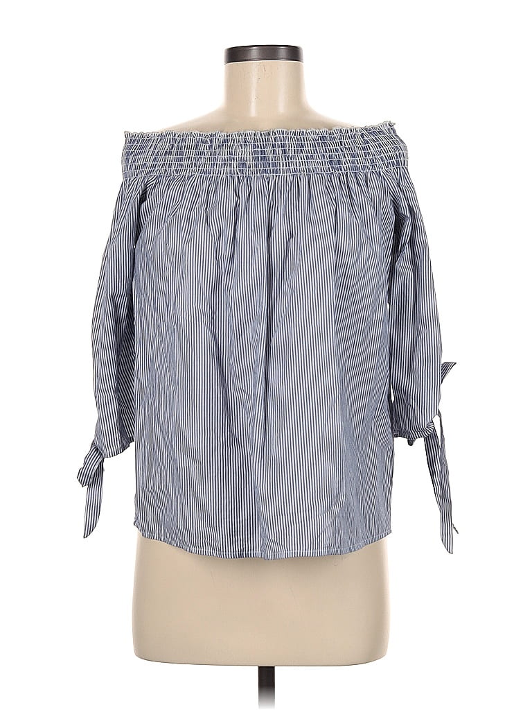 Gypsies And Moondust 100 Cotton Gray 3 4 Sleeve Blouse Size M 57 Off